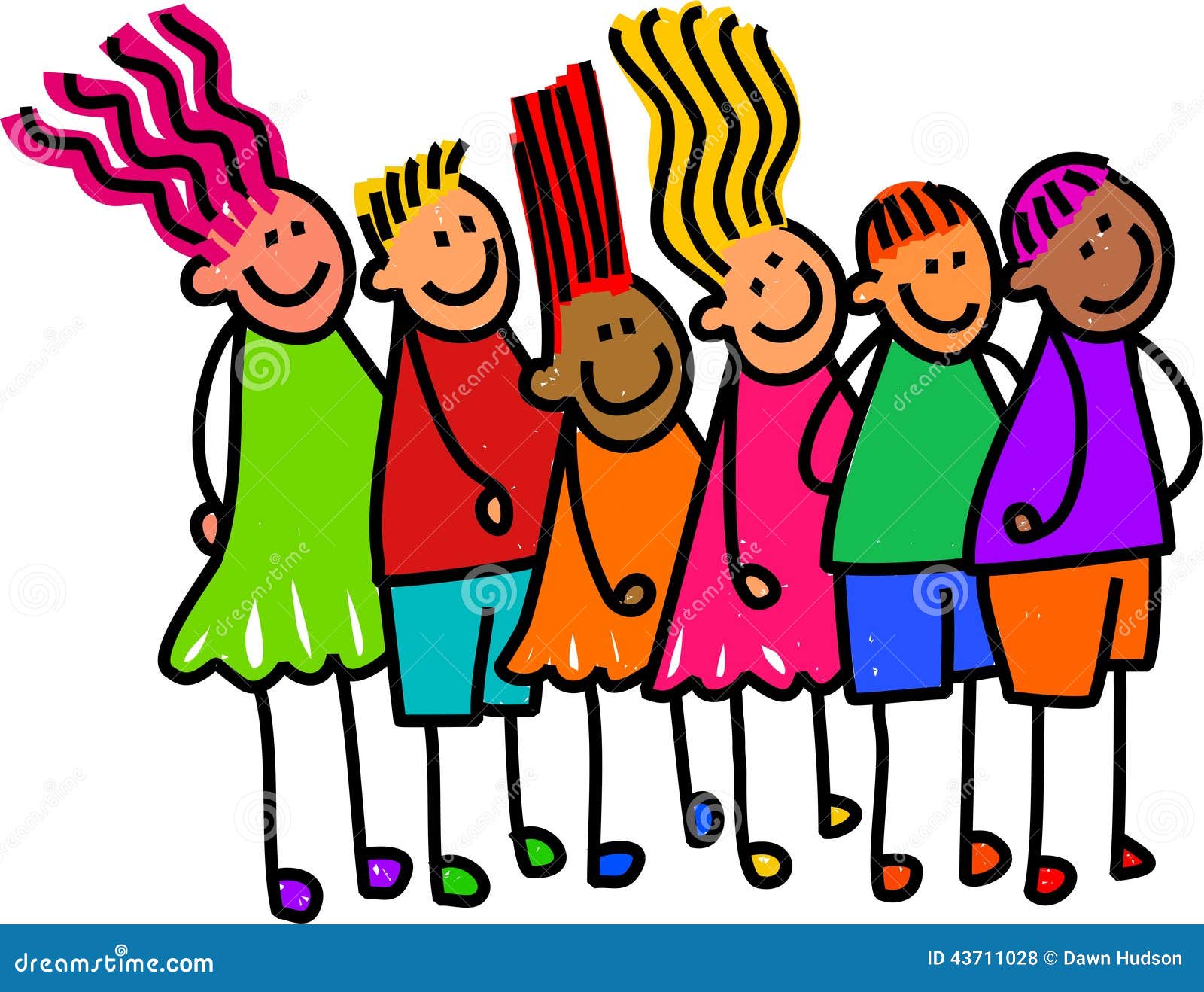 Reihe Von Glücklichen Kindern Stock Abbildung - Bild: 43711028 Reihe Von Glücklichen Kindern Stock Abbildung - Bild: 43711028