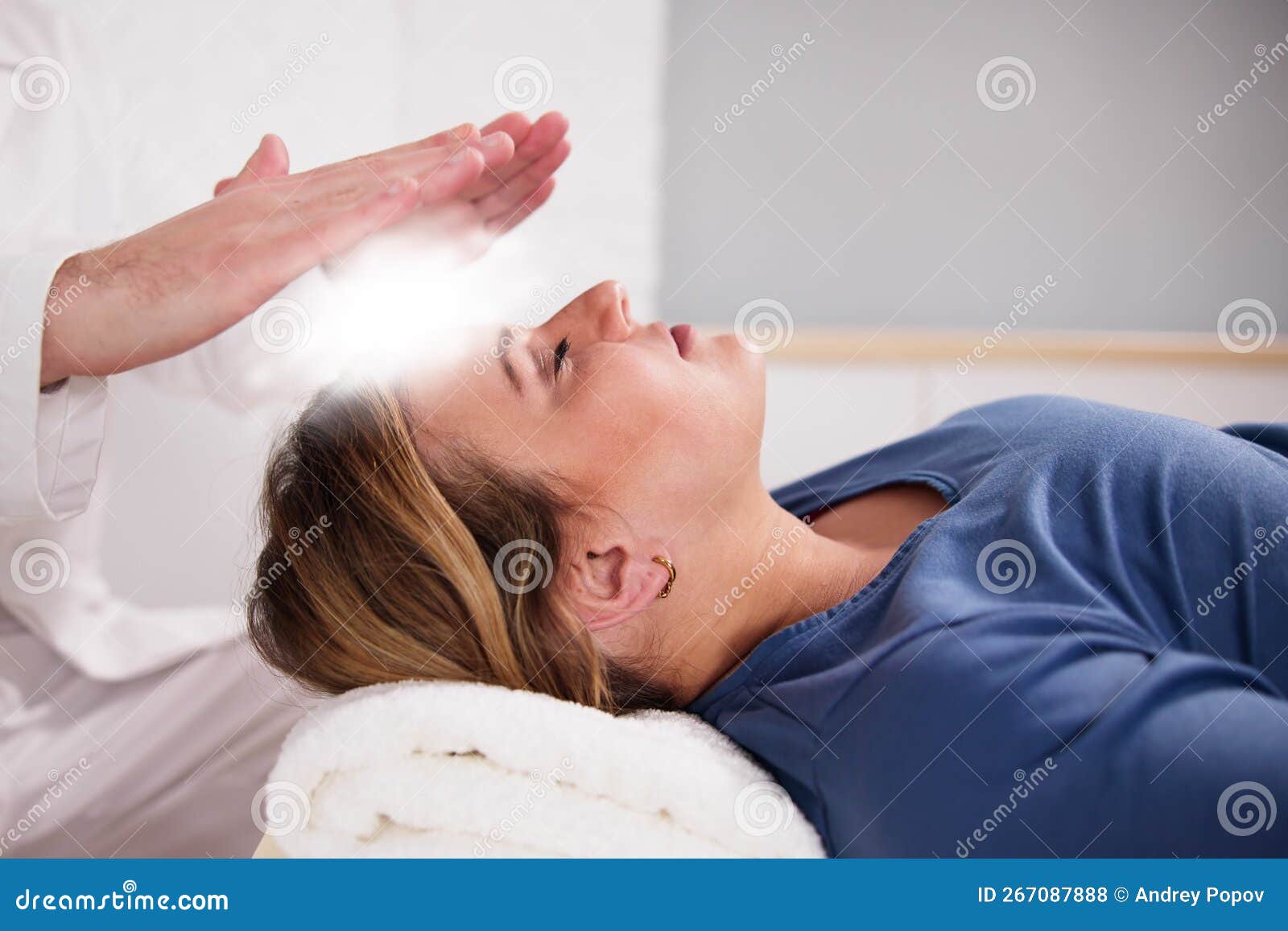 Reiki Therapy Alternative Healing Massage Stock Photo - Image of ...
