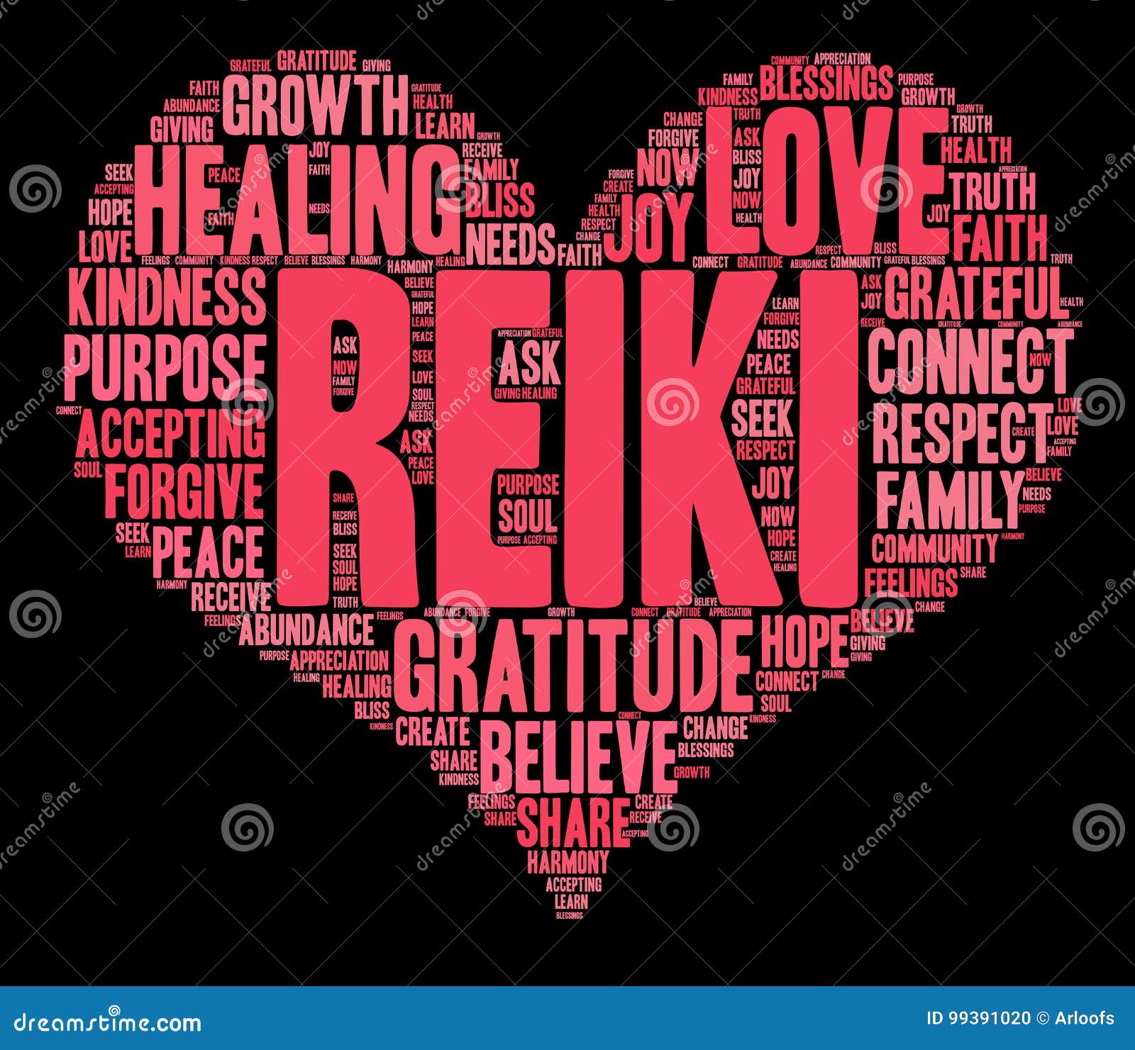 Reiki Word Cloud stock vector. Illustration of growth - 99391020