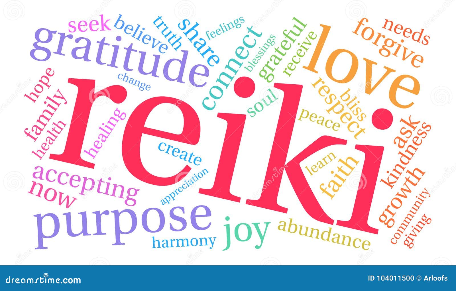Reiki Word Cloud stock illustration. Illustration of divine - 104011500