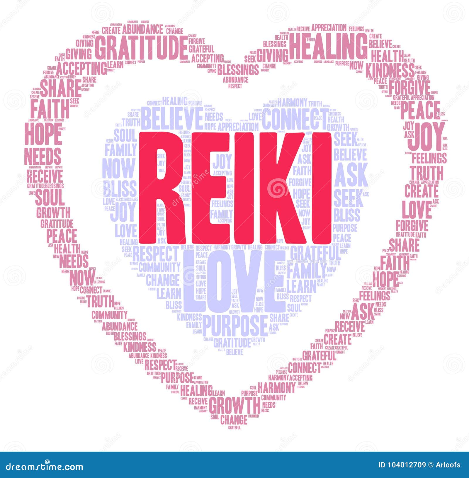 Reiki Word Cloud stock illustration. Illustration of abundance - 104012709