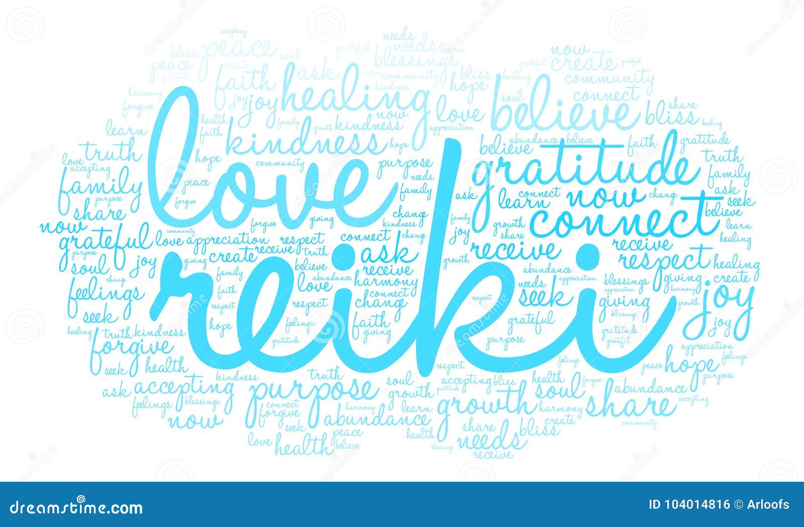 Reiki Word Cloud stock illustration. Illustration of heal - 104014816