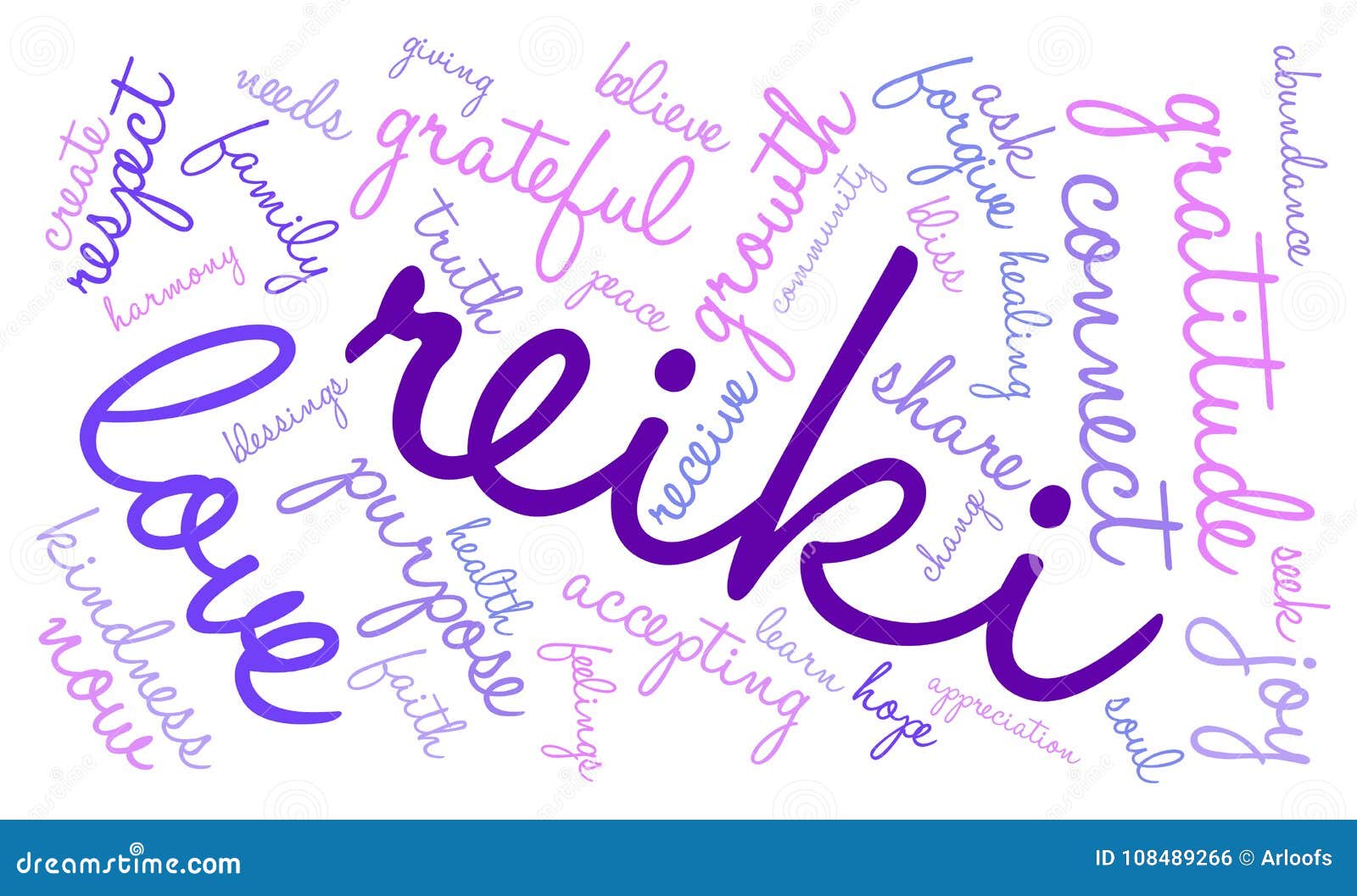 Reiki Word Cloud stock vector. Illustration of holistic - 108489266
