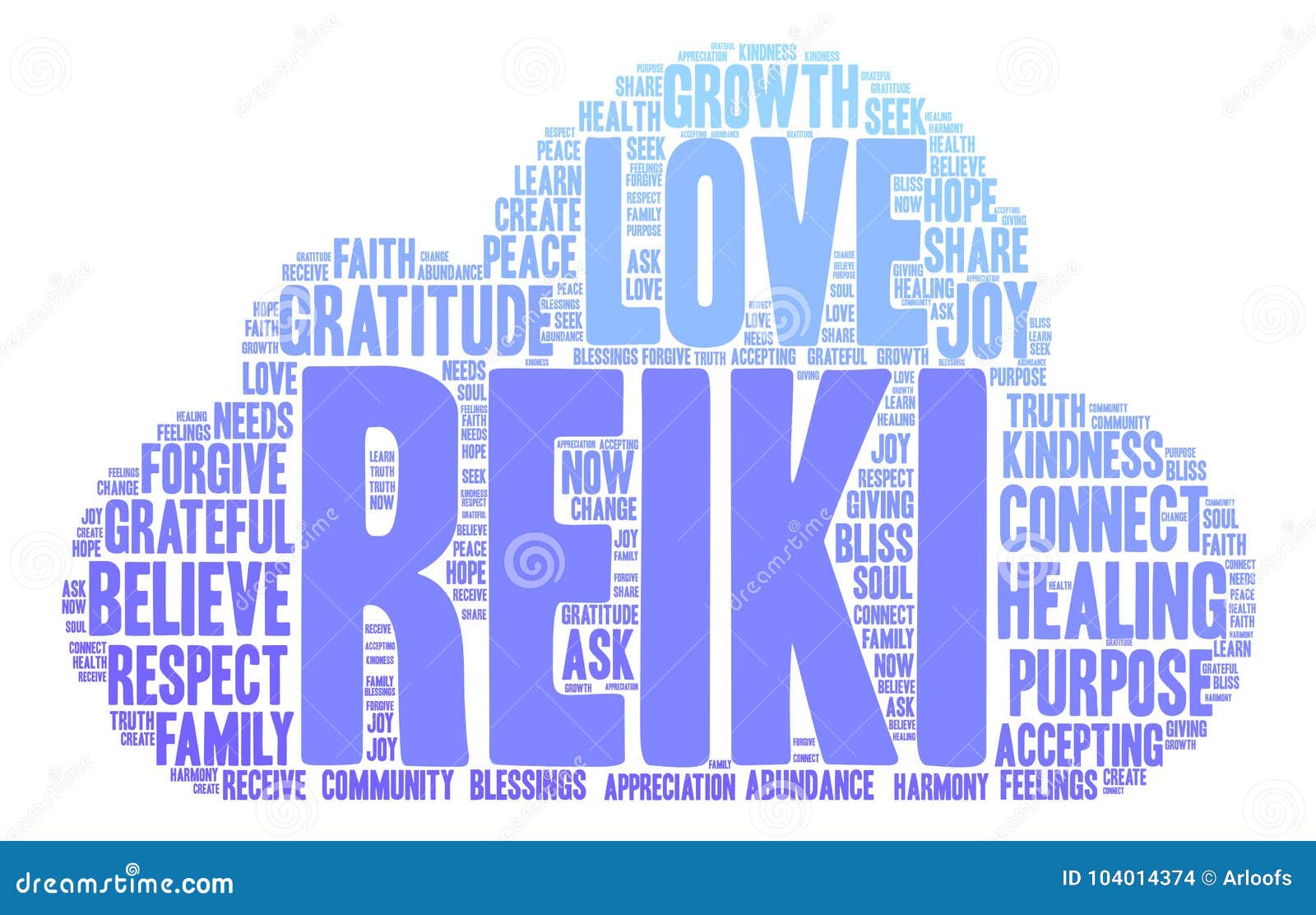 Reiki Word Cloud stock illustration. Illustration of mind - 104014374