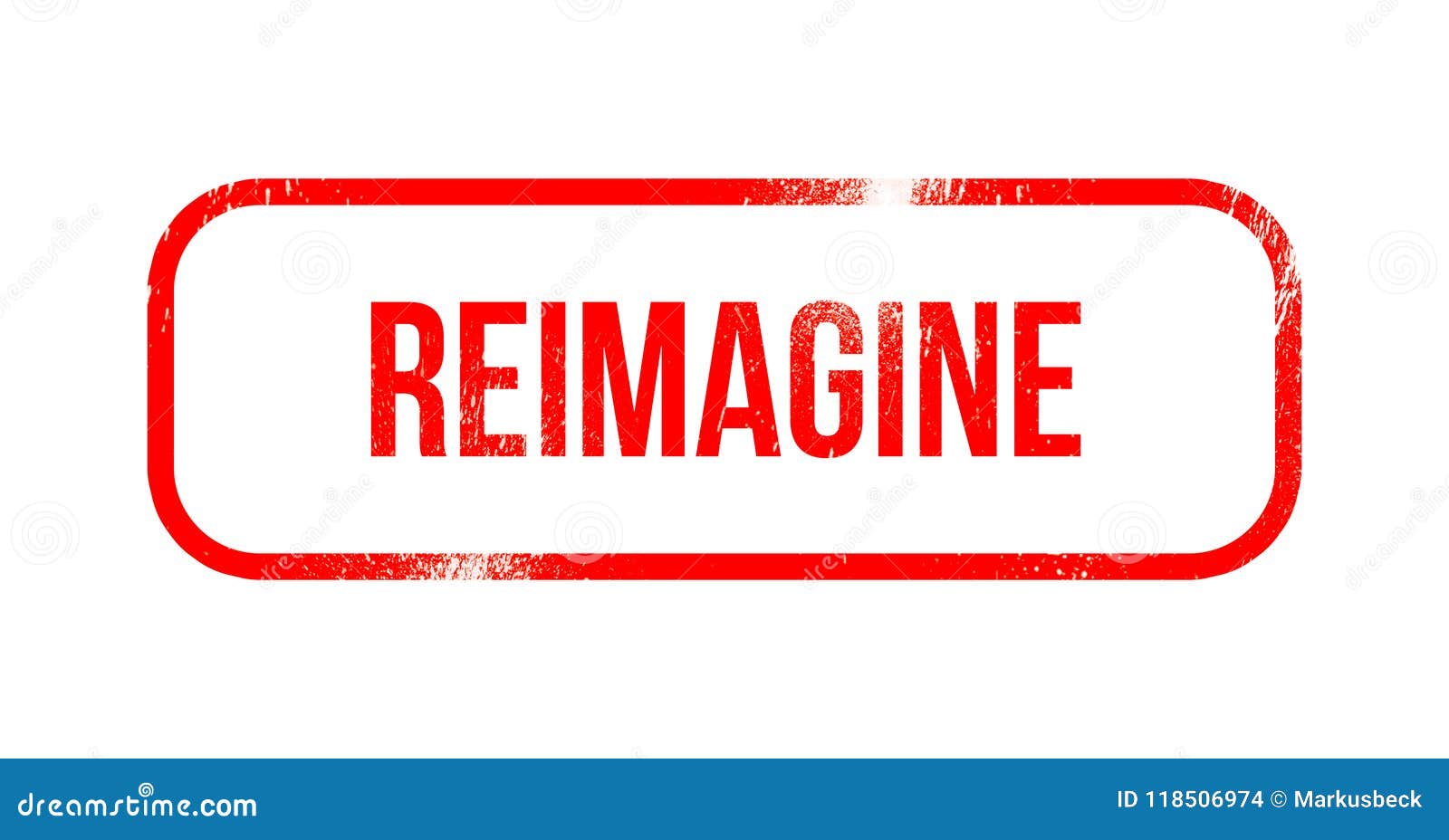 Reimagine - Red Grunge Rubber, Stamp Stock Image | CartoonDealer.com ...