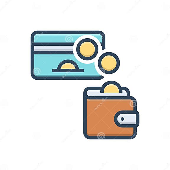 Color Illustration Icon for Reimbursement, Payment and Income Stock ...