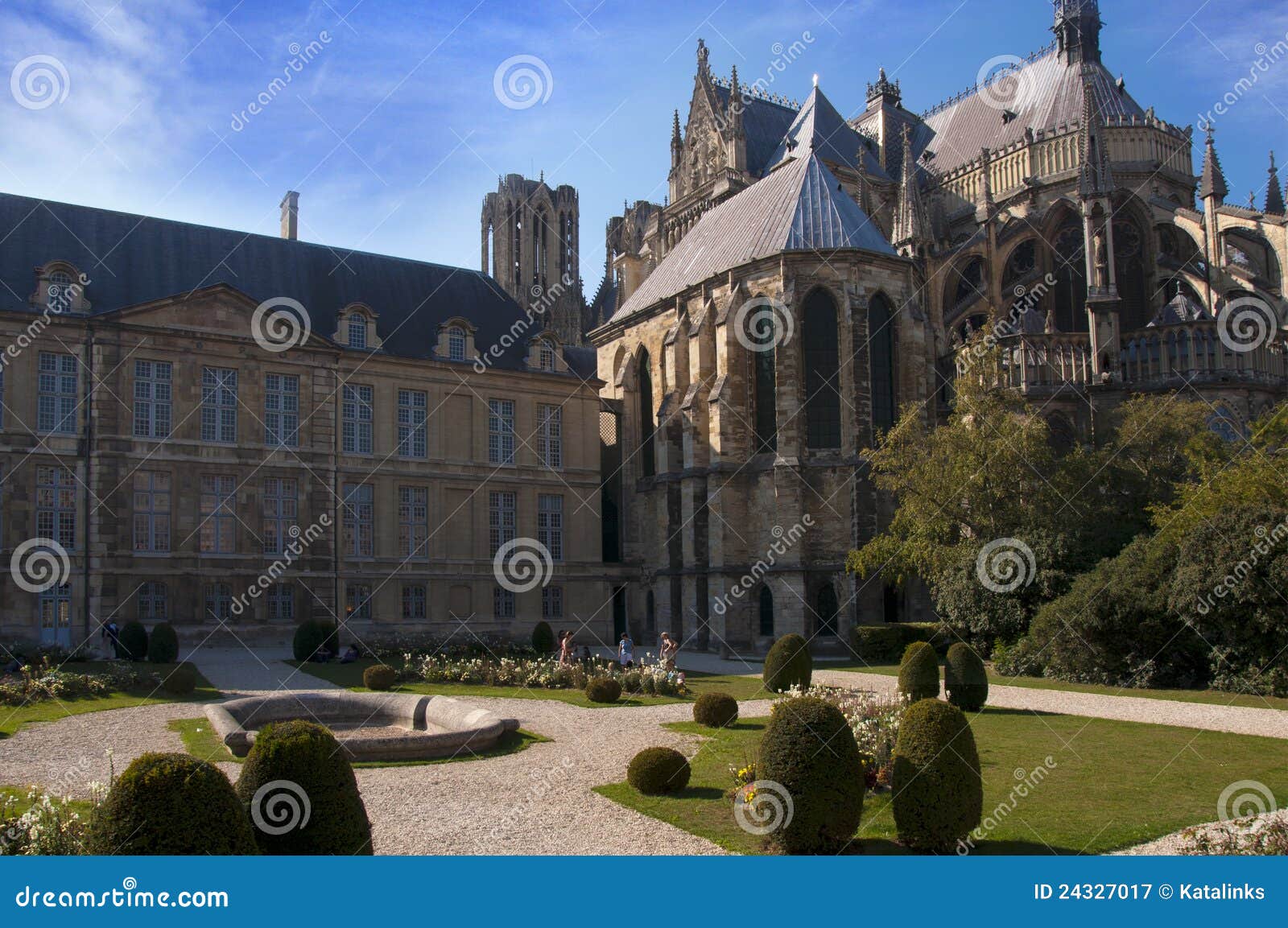 Reims Cathedral, France stock image. Image of exterior - 24327017