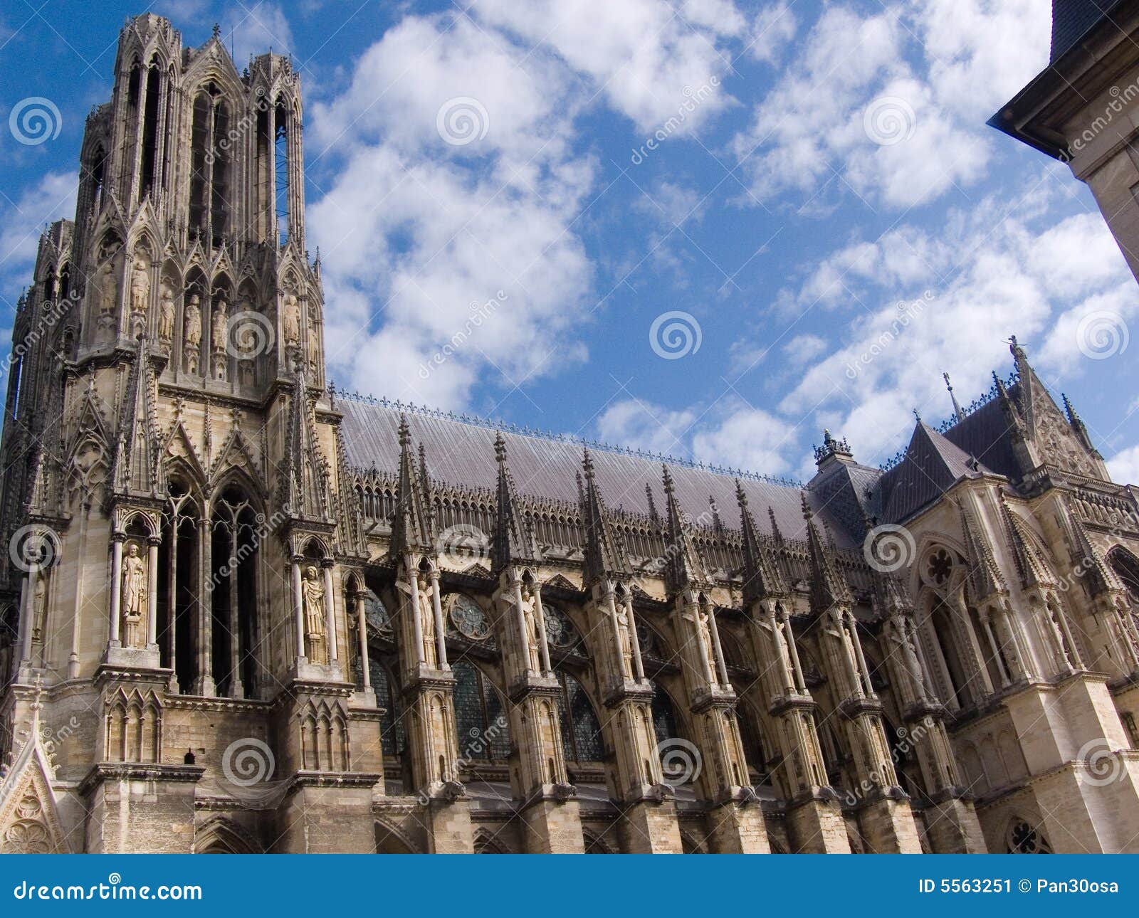 Reims Cathedral Statues Details On The Gate Royalty-Free Stock Photo ...