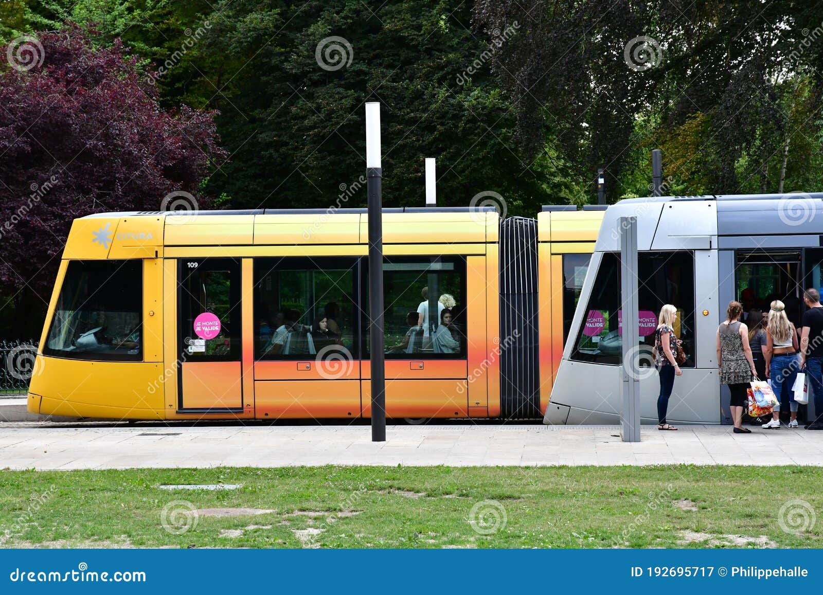 Reims, France - July 25 2016 : Tramway Editorial Photography - Image of ...