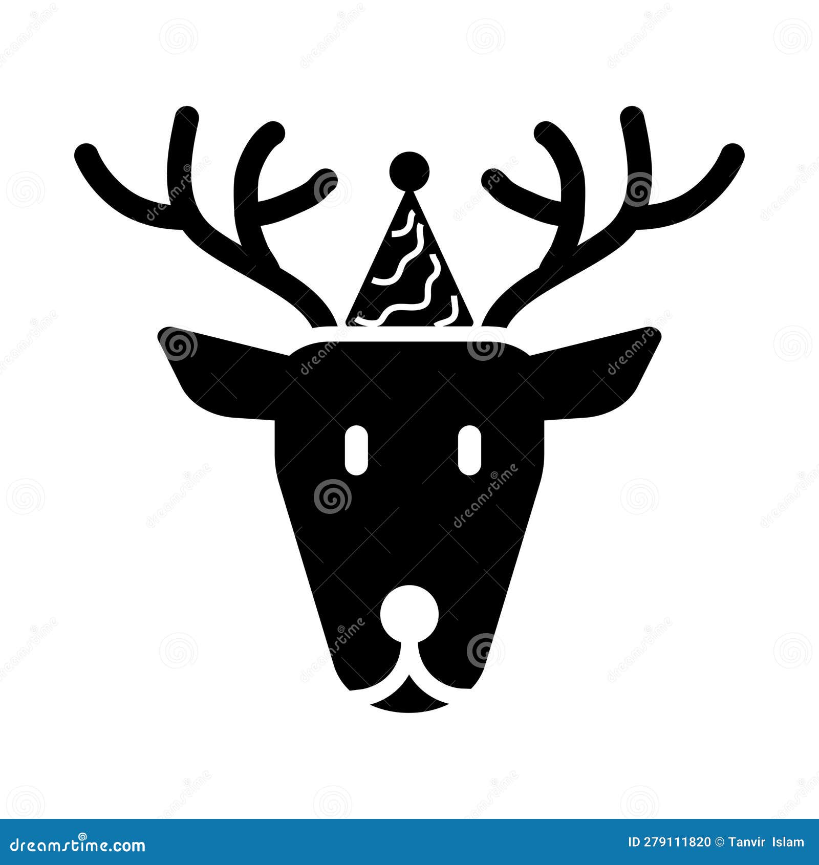 Rein Deer Icon stock vector. Illustration of rein, vector - 279111820