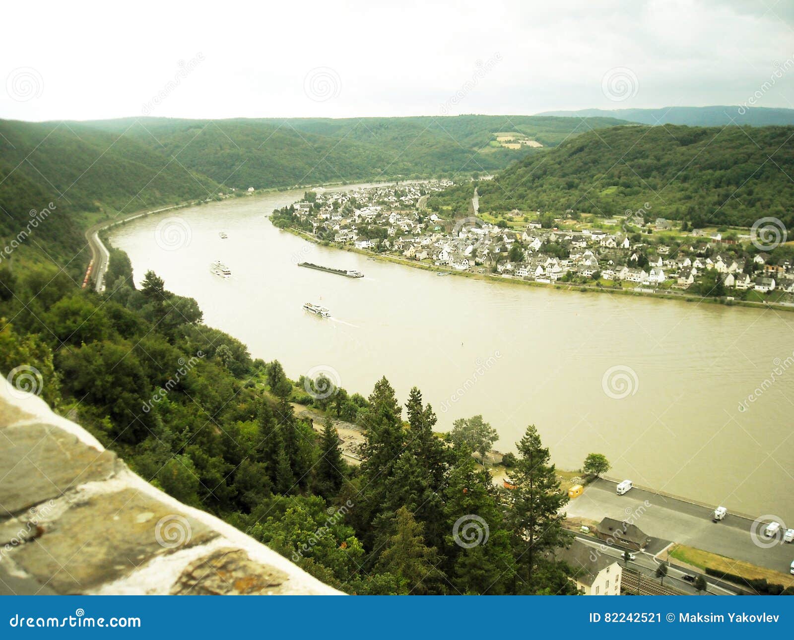 Rein stock image. Image of switzerland, travel, coast - 82242521