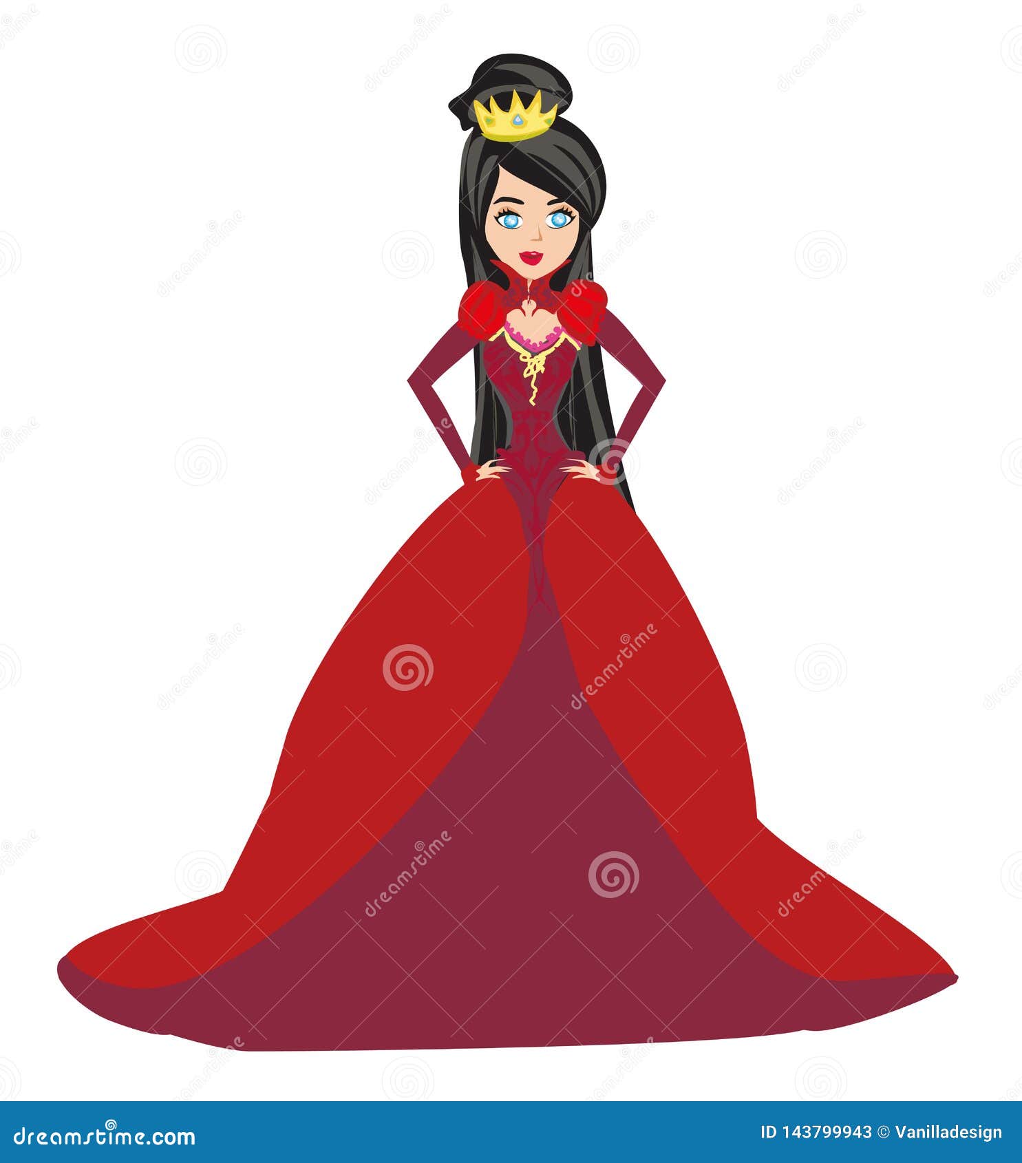 Reina Hermosa - Ejemplo Aislado Ilustración del Vector - Ilustración de ...