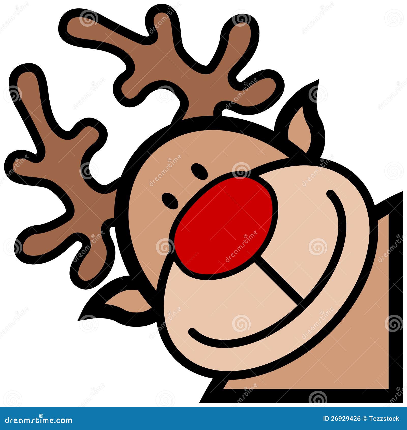 Reindeer cartoon stock vector. Illustration of happy - 26929426
