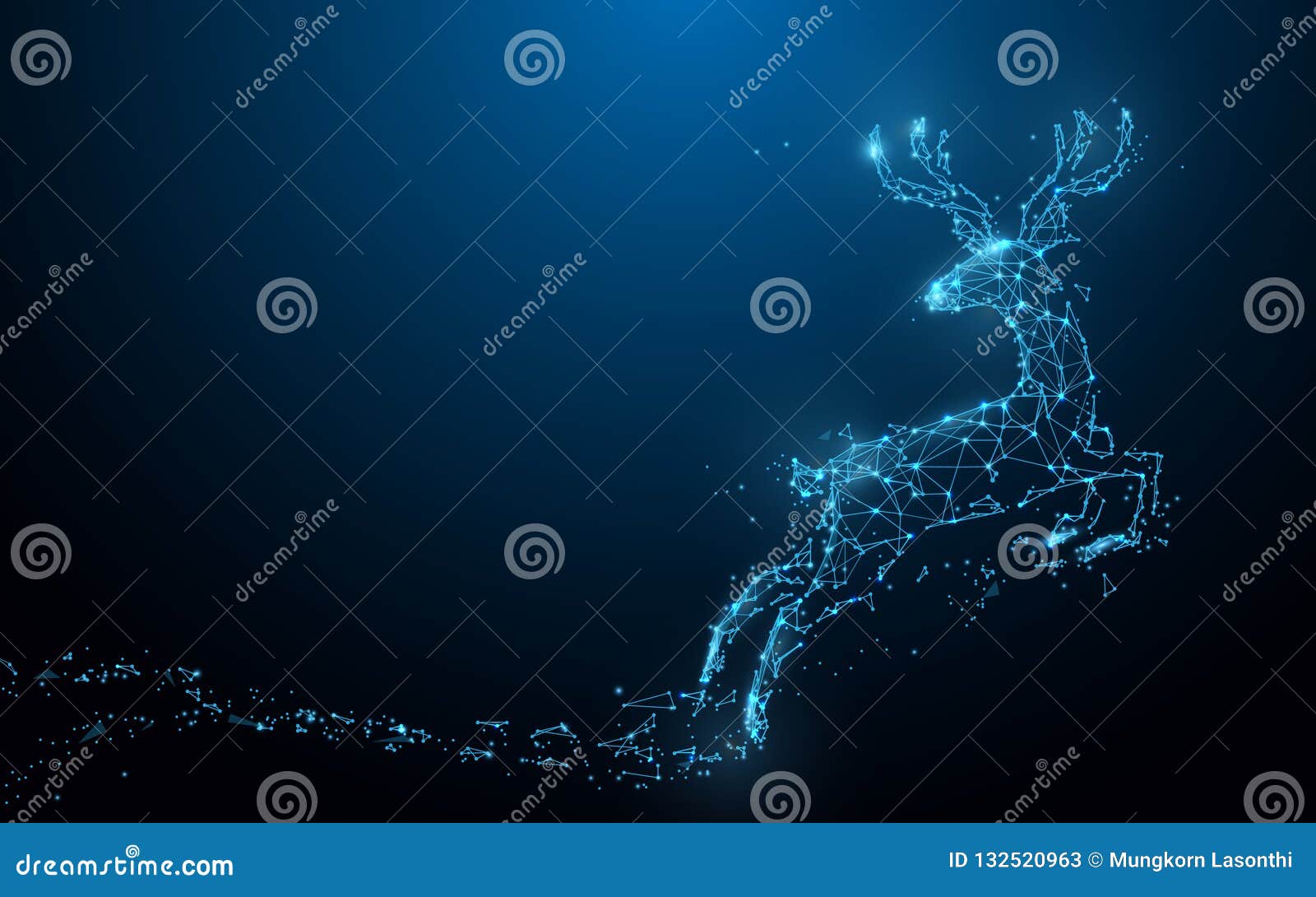 Deer Particle Invert Cartoon Vector | CartoonDealer.com #91138393