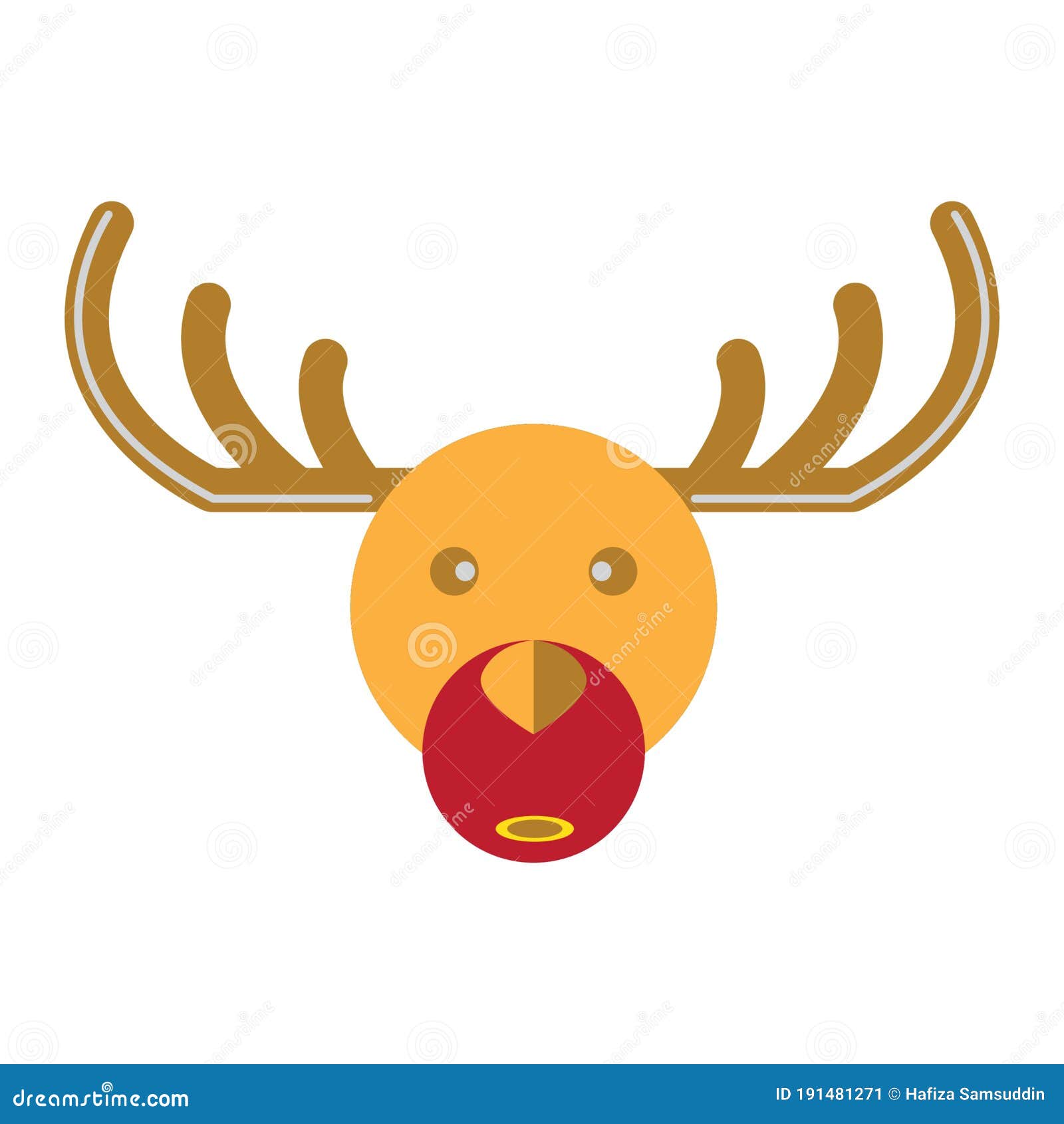 Reindeer Head. Vector Illustration Decorative Design Stock Vector ...