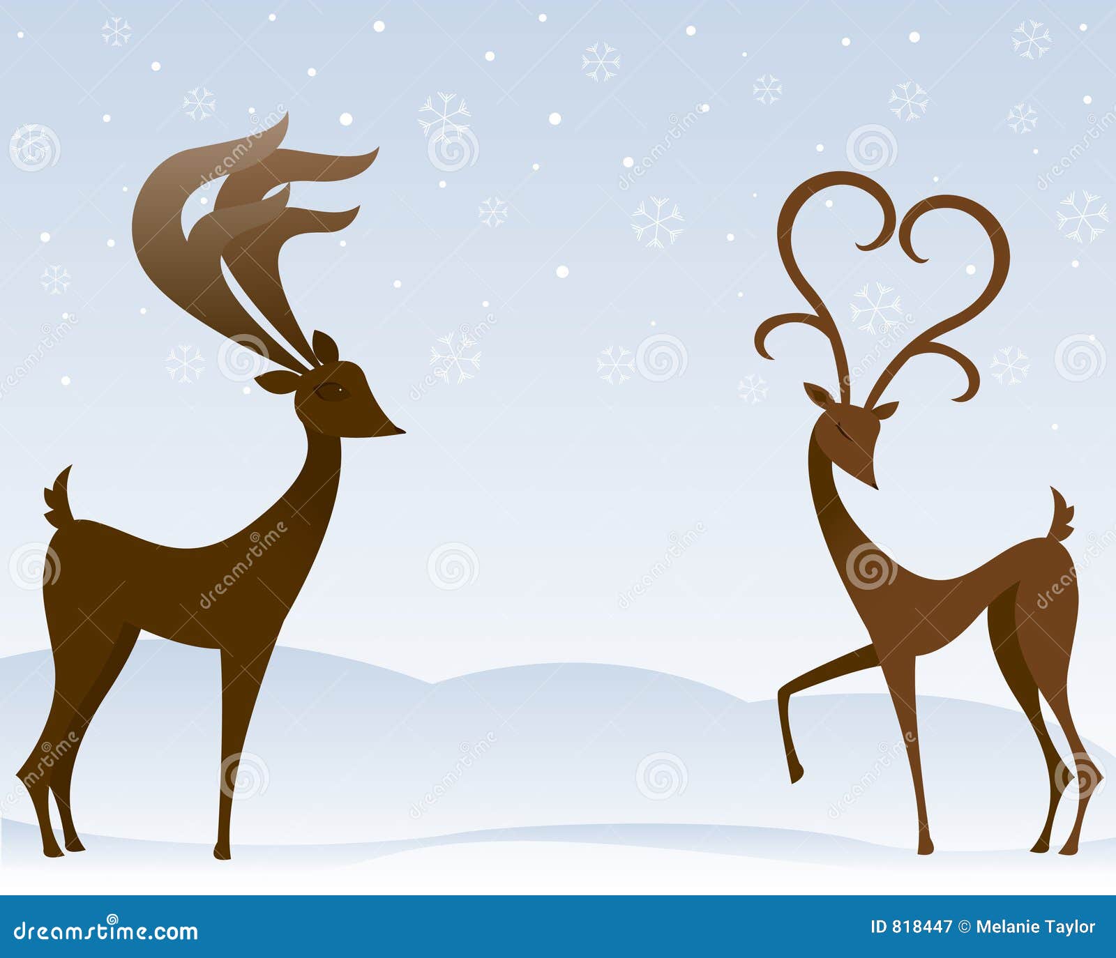 Reindeer in Love stock vector. Illustration of christmas - 818447