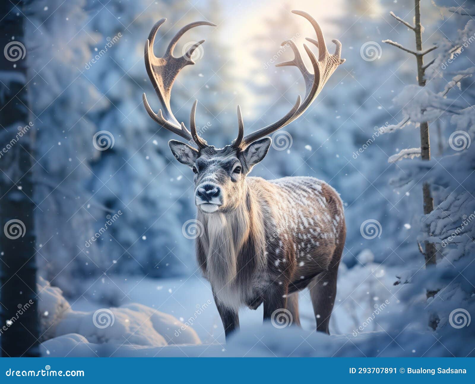 Ai Generated Illustration Wildlife Concept of Reindeer Stock ...