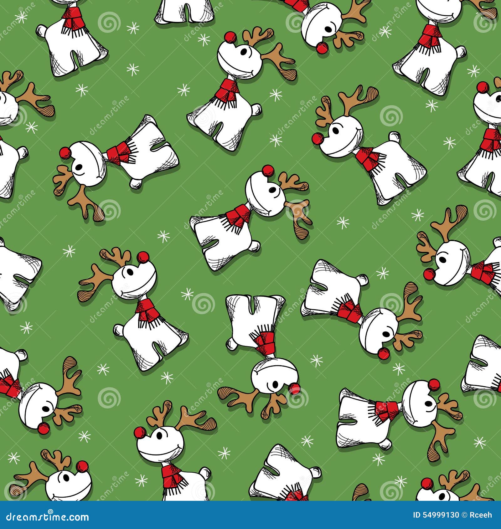 Reindeer seamless pattern stock illustration. Illustration of icon ...