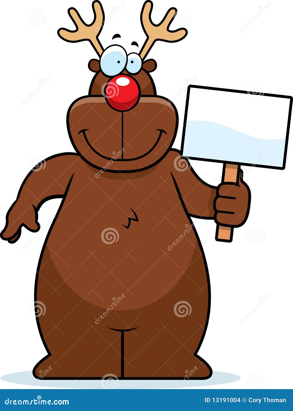 Reindeer Sign stock vector. Illustration of cartoon, animal - 13191004