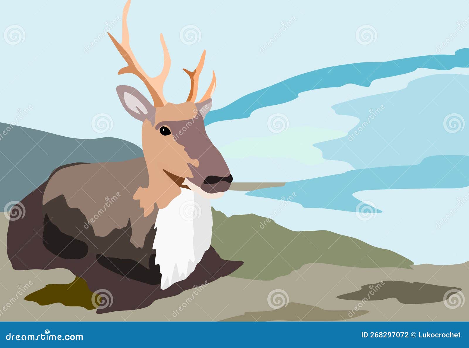 Reindeer Sitting In Rocking Chair Cartoon Vector | CartoonDealer.com ...