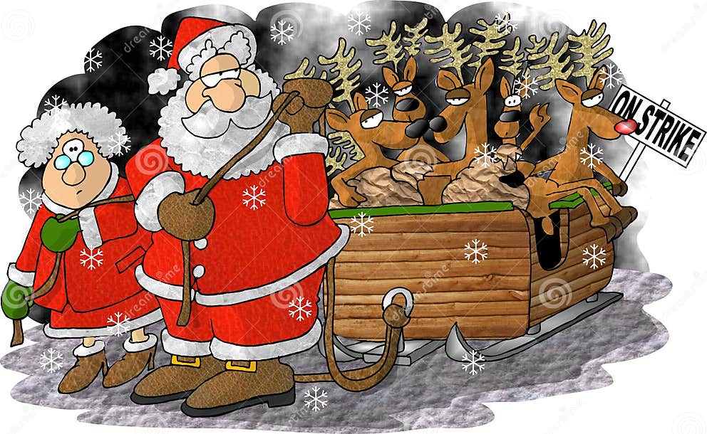 Reindeer on Strike stock illustration. Illustration of caricature - 27815