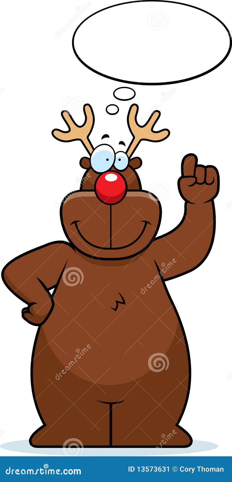 Reindeer Thinking stock vector. Illustration of thinking - 13573631