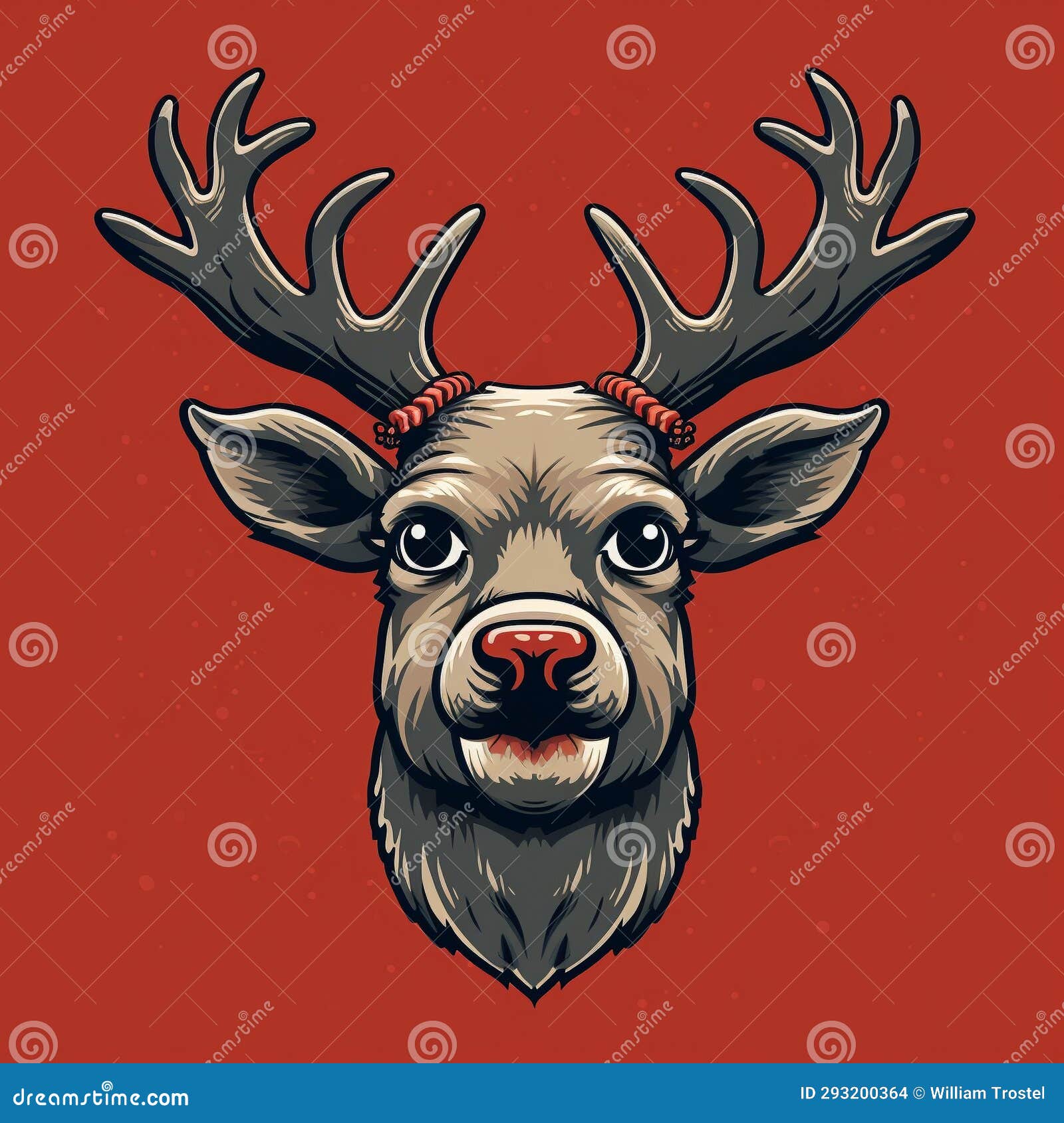Reindeer vector art stock illustration. Illustration of greeting ...