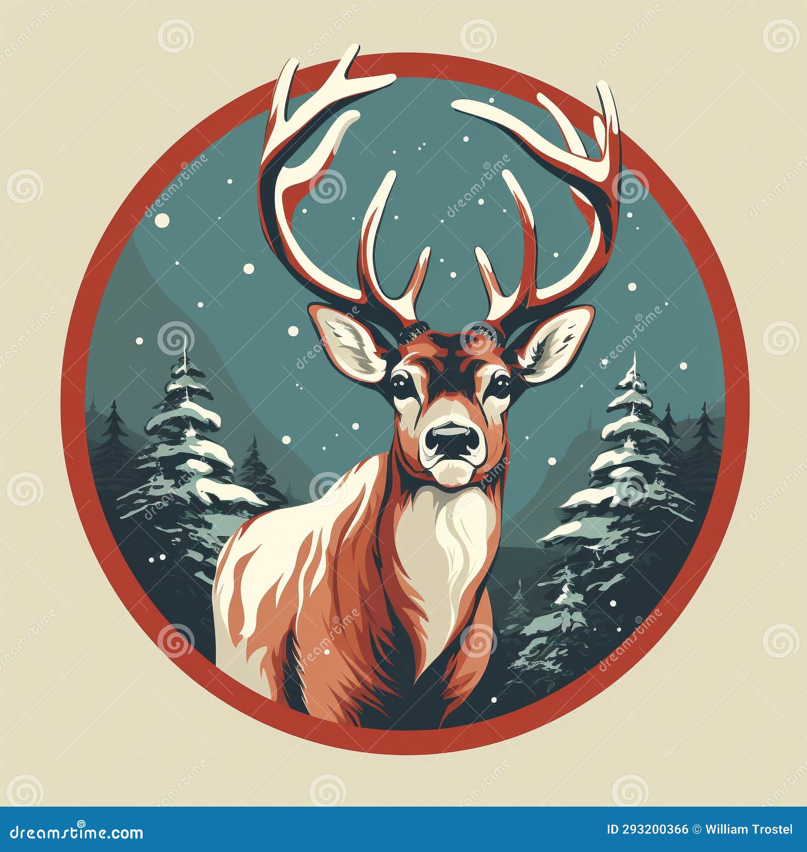 Reindeer vector art stock illustration. Illustration of greeting ...