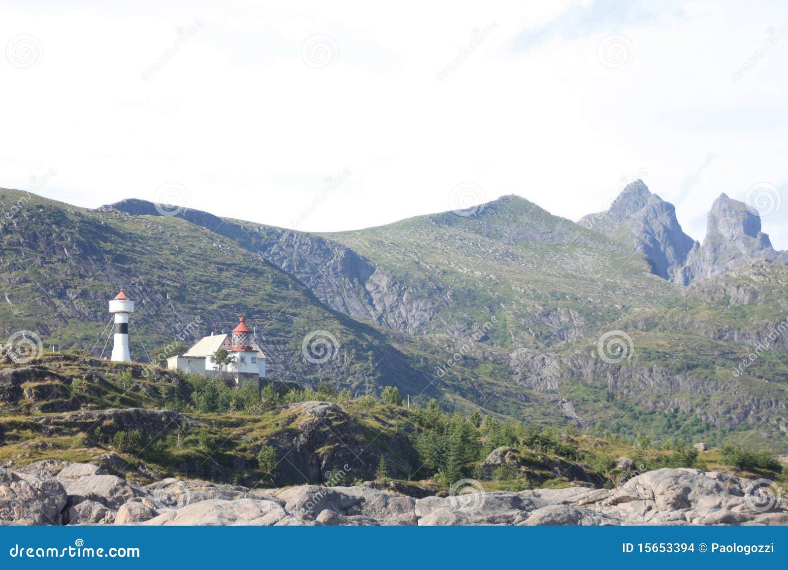 Reine in Lofoten S Lighthouse Stock Photo - Image of forest, holidays ...