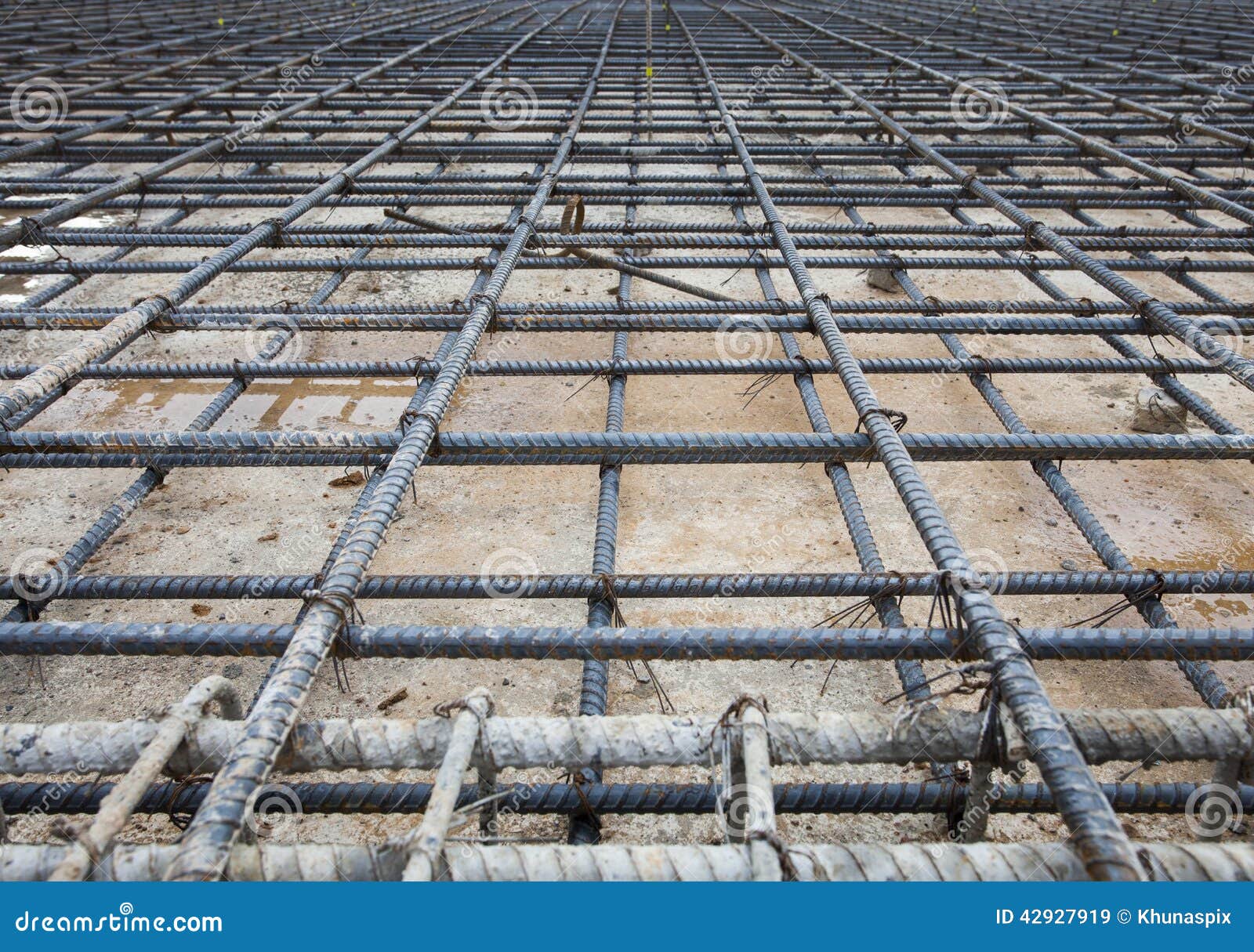 Reinforce Iron Cage Net for Built Buiilding Floor in Construction Site ...