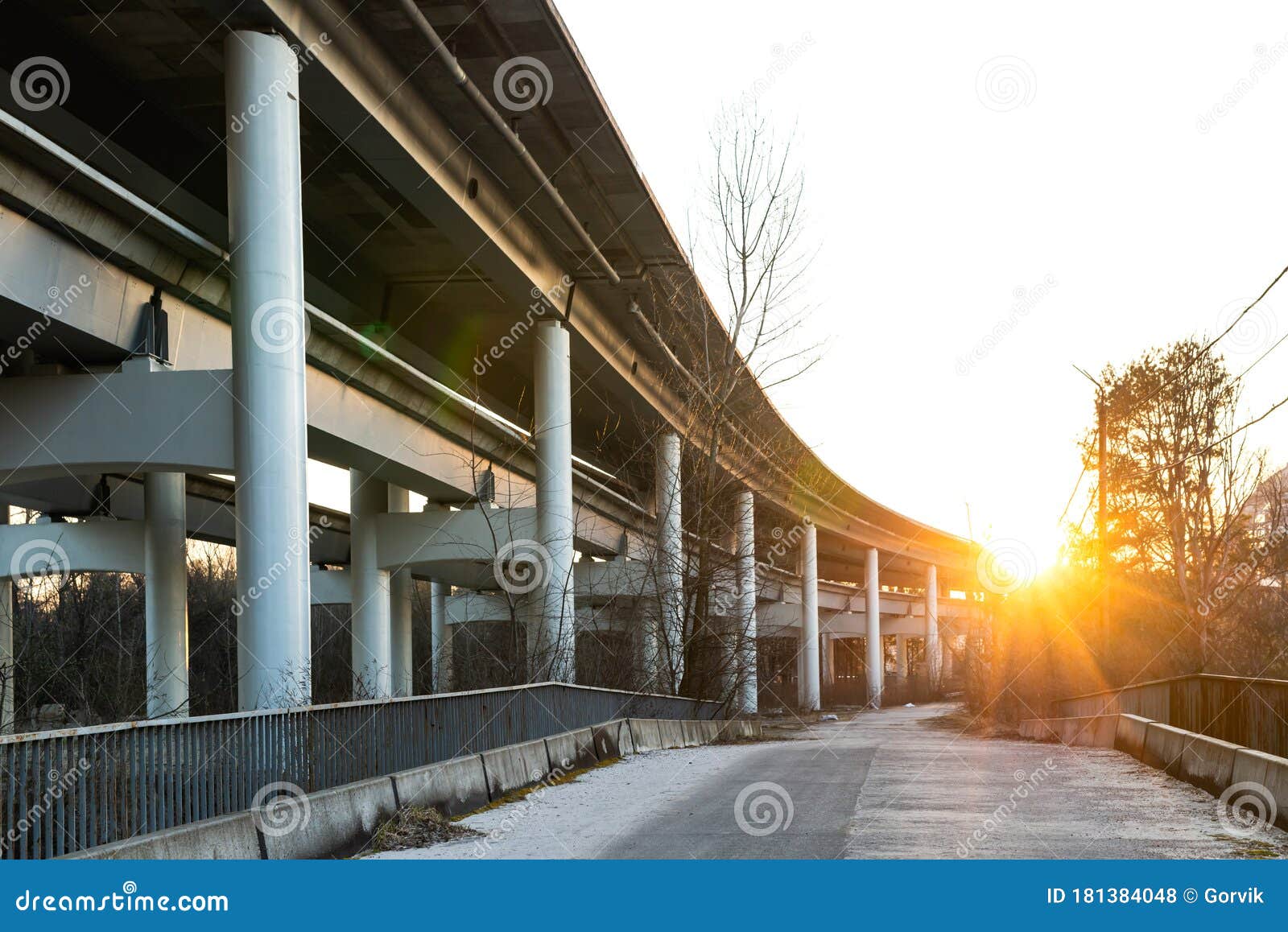 Reinforced Concrete Bridge Bottom View Stock Photo - Image of bottom ...