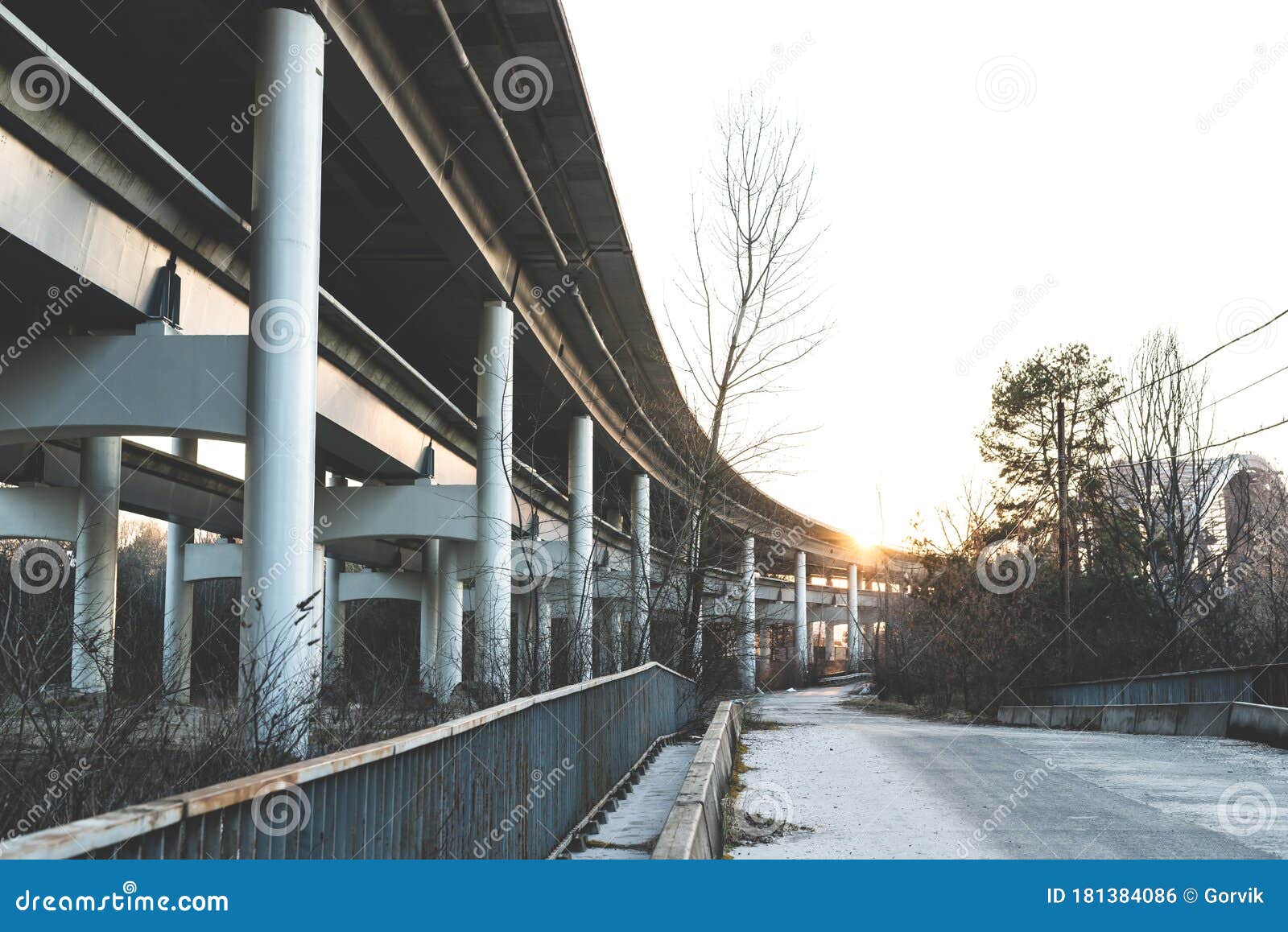 Reinforced Concrete Bridge Bottom View Stock Photo - Image of spring ...