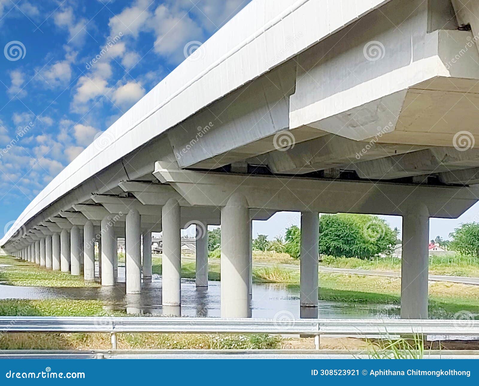 Reinforced Concrete Bridge . Cement Structure Geometric Shape Abstract ...