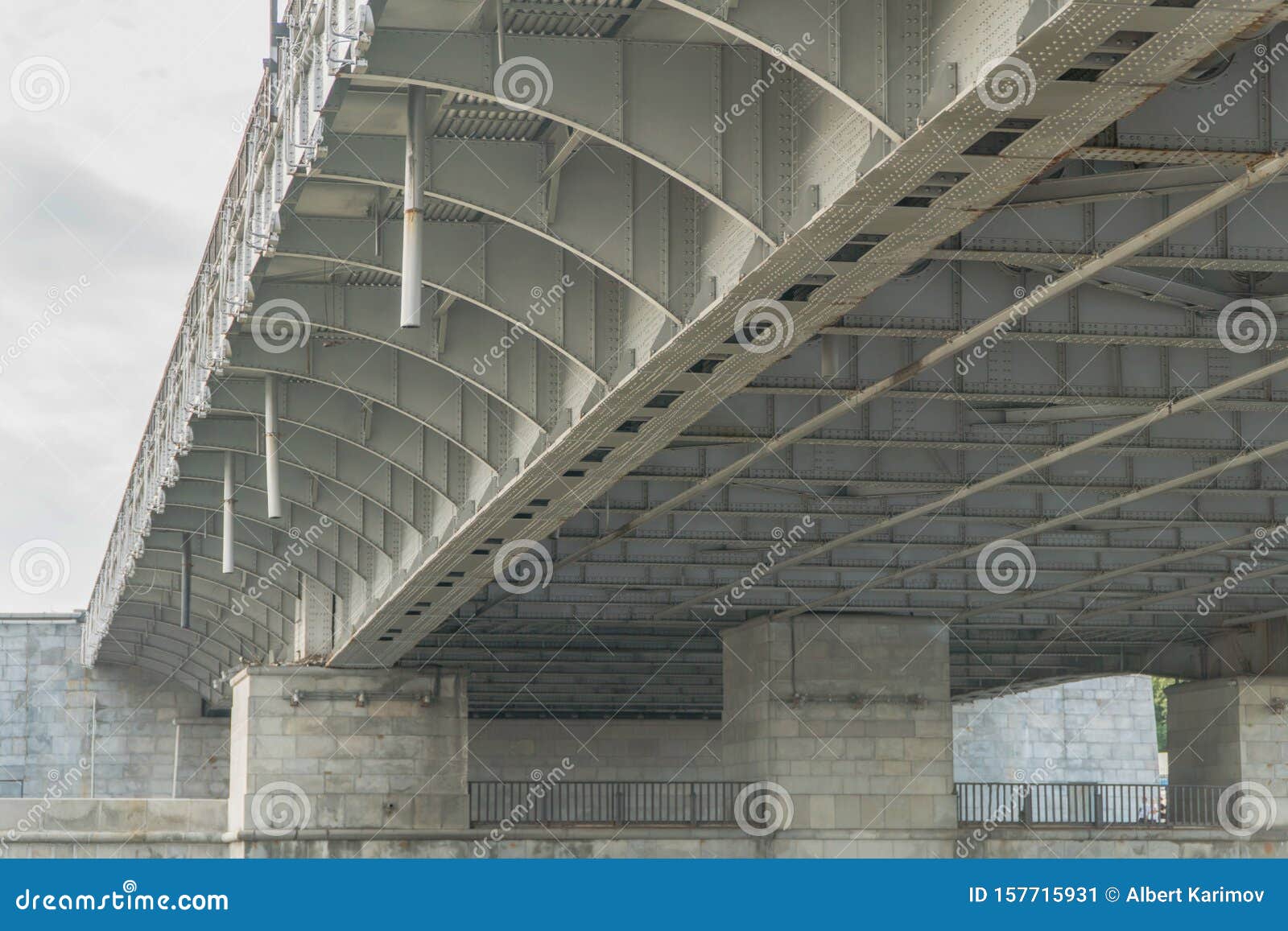 Reinforced concrete bridge stock image. Image of stone - 157715931