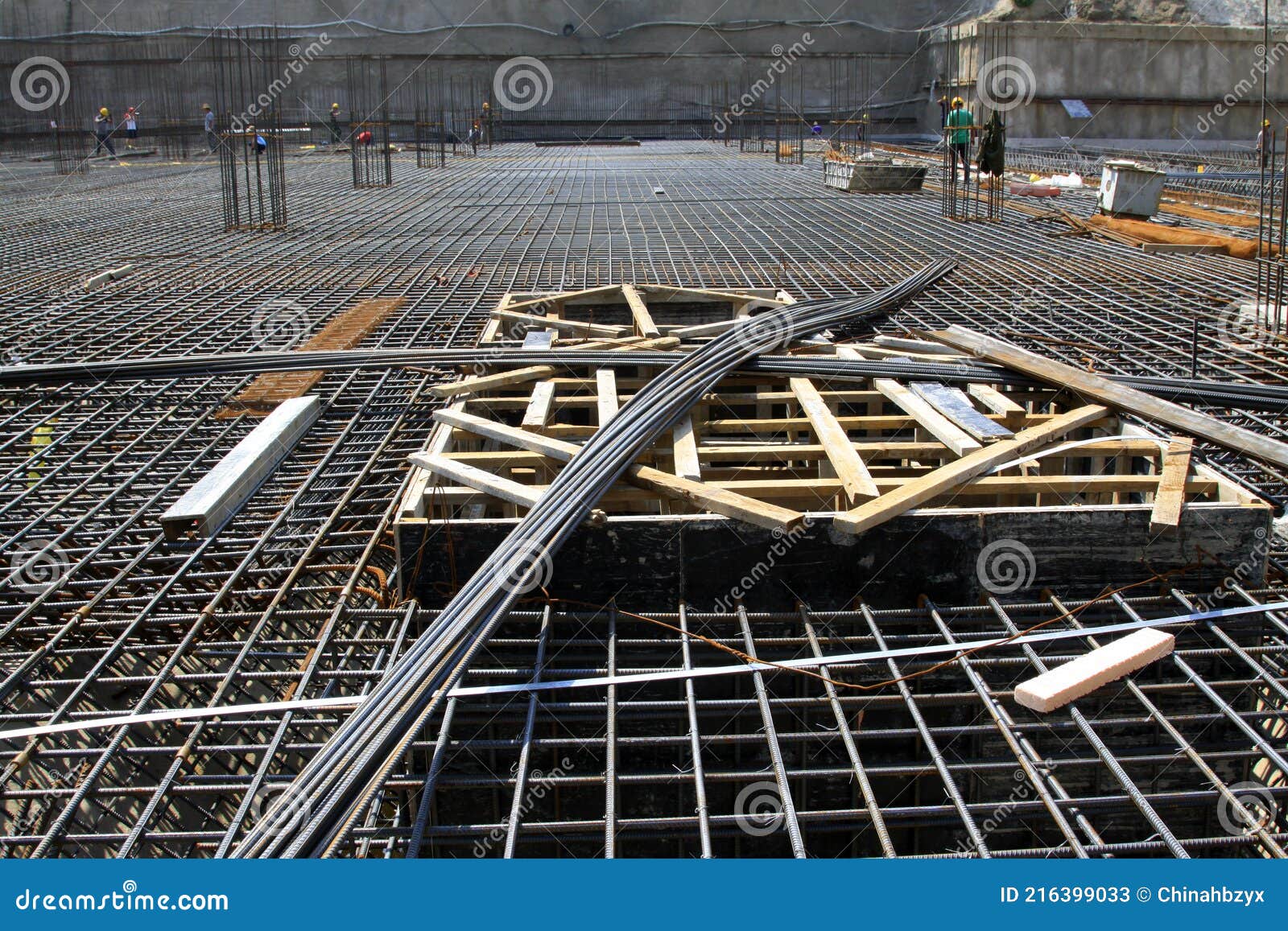 Reinforced Concrete Casting Framework Stock Image - Image of ...