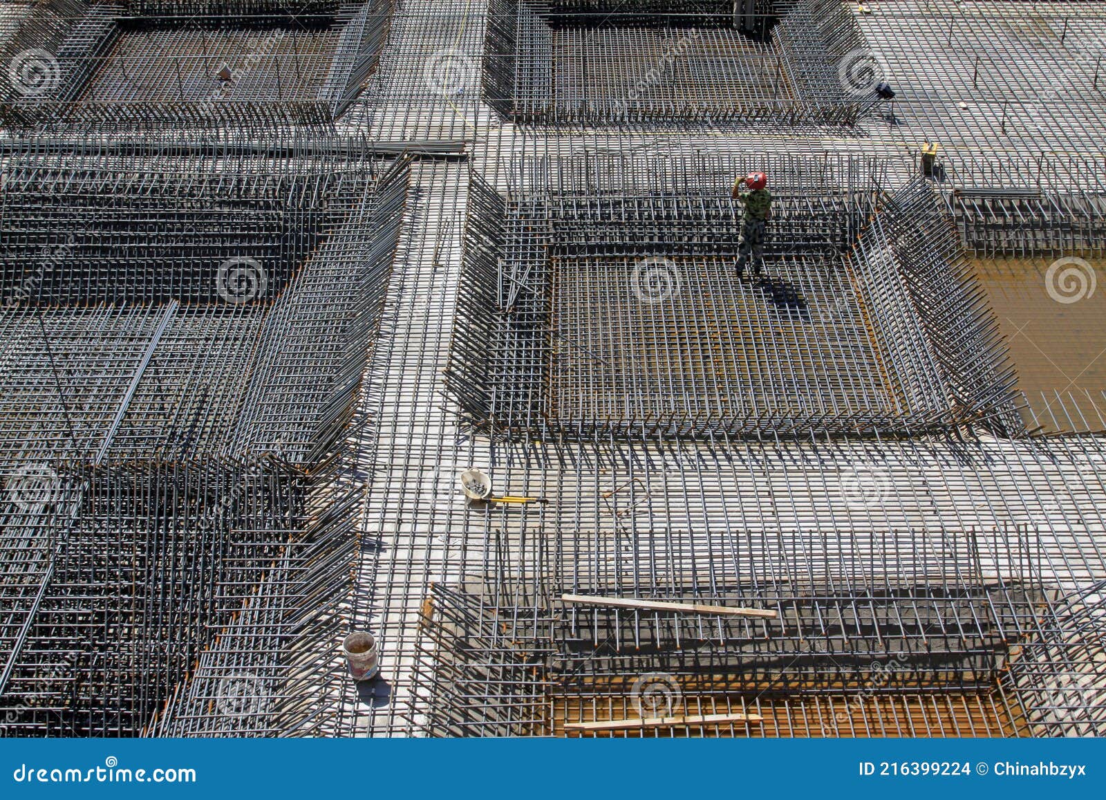 Reinforced Concrete Casting Framework in a Construction Site Photo ...