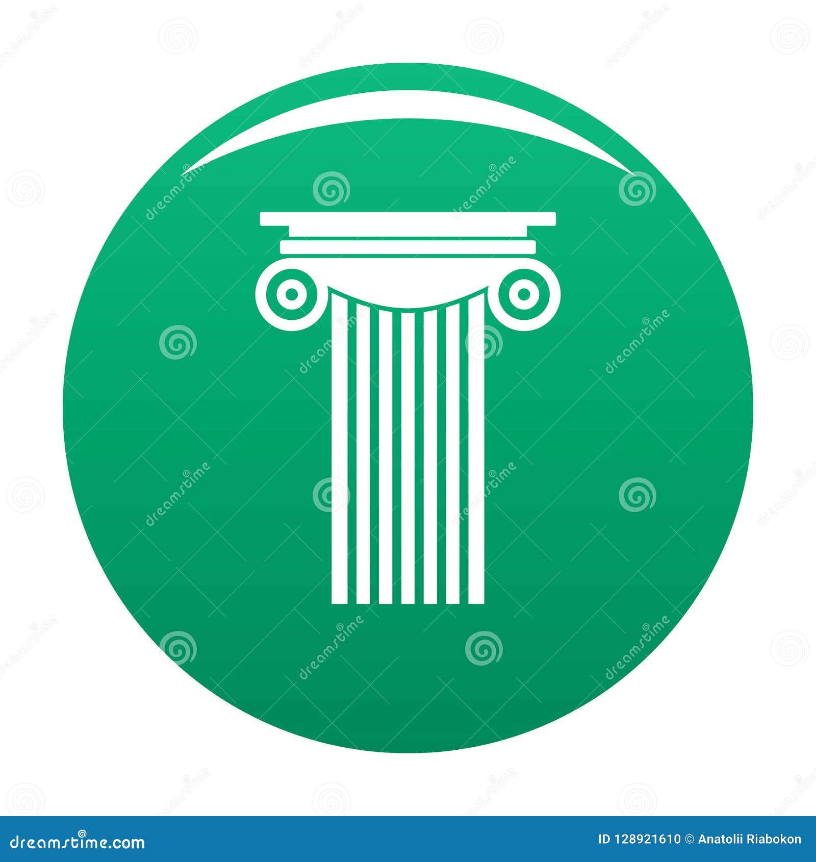 Reinforced Concrete Column Icon Vector Green Stock Vector ...