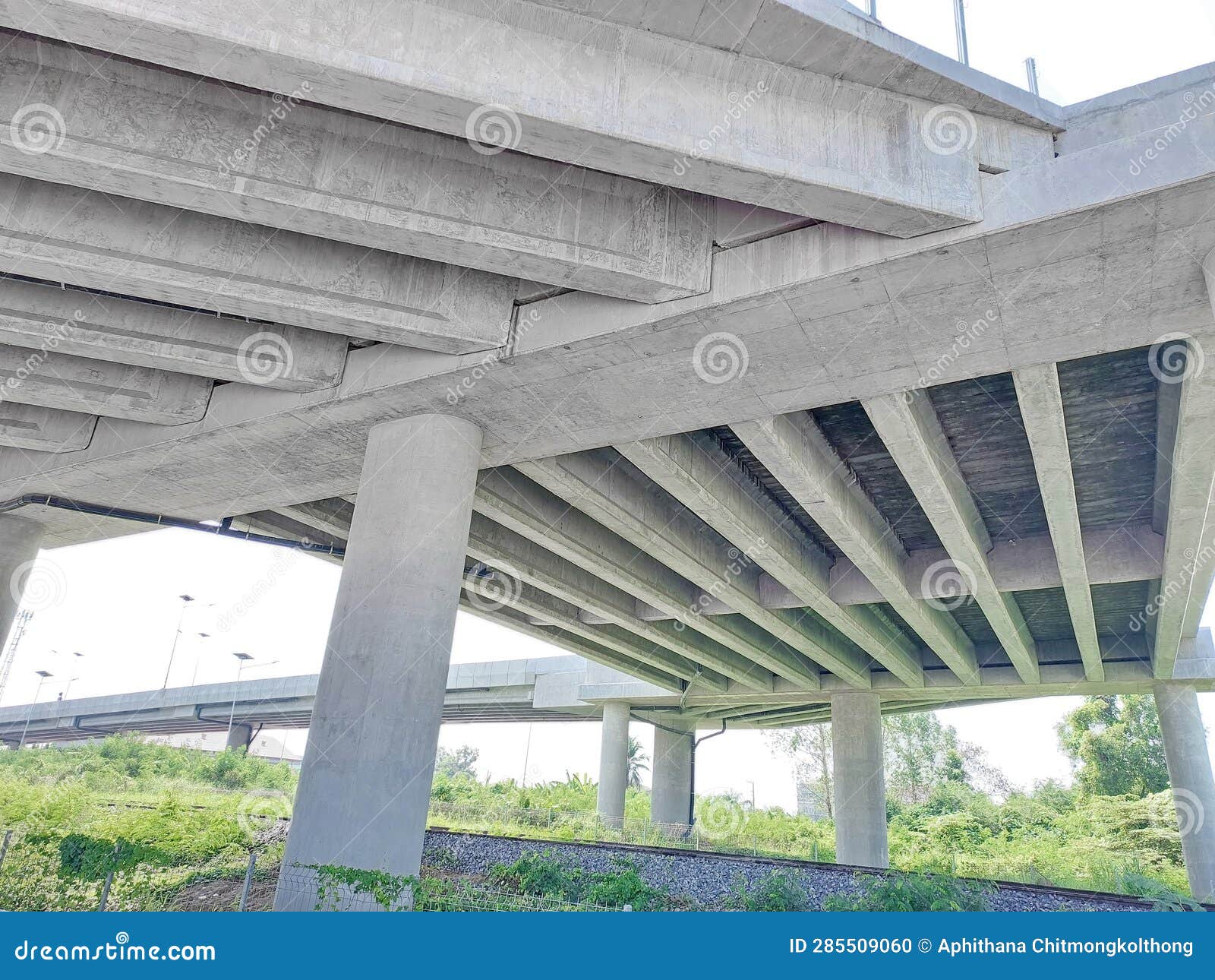 Reinforced Concrete Elevated U-turn Road Structure Stock Photo - Image ...