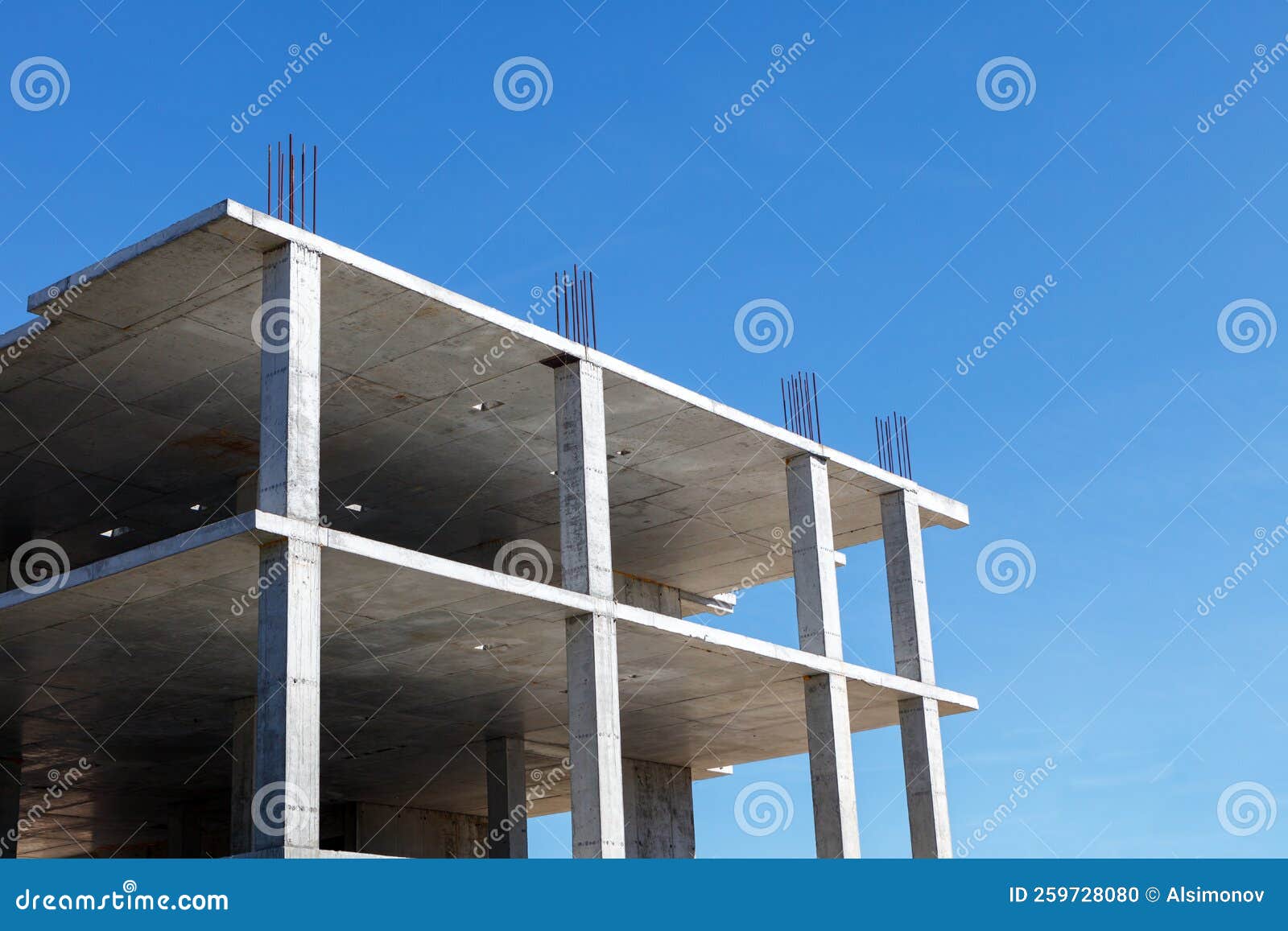 Concrete Frame Structure Of A New Multi Story Apartment Building In