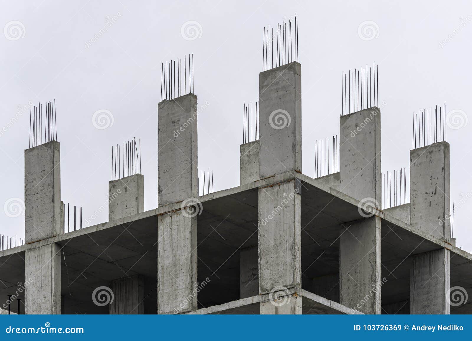 Reinforced Concrete Frame. Construction of a New Building Stock Image ... Reinforced Concrete Frame. Construction of a New Building Stock Image ...