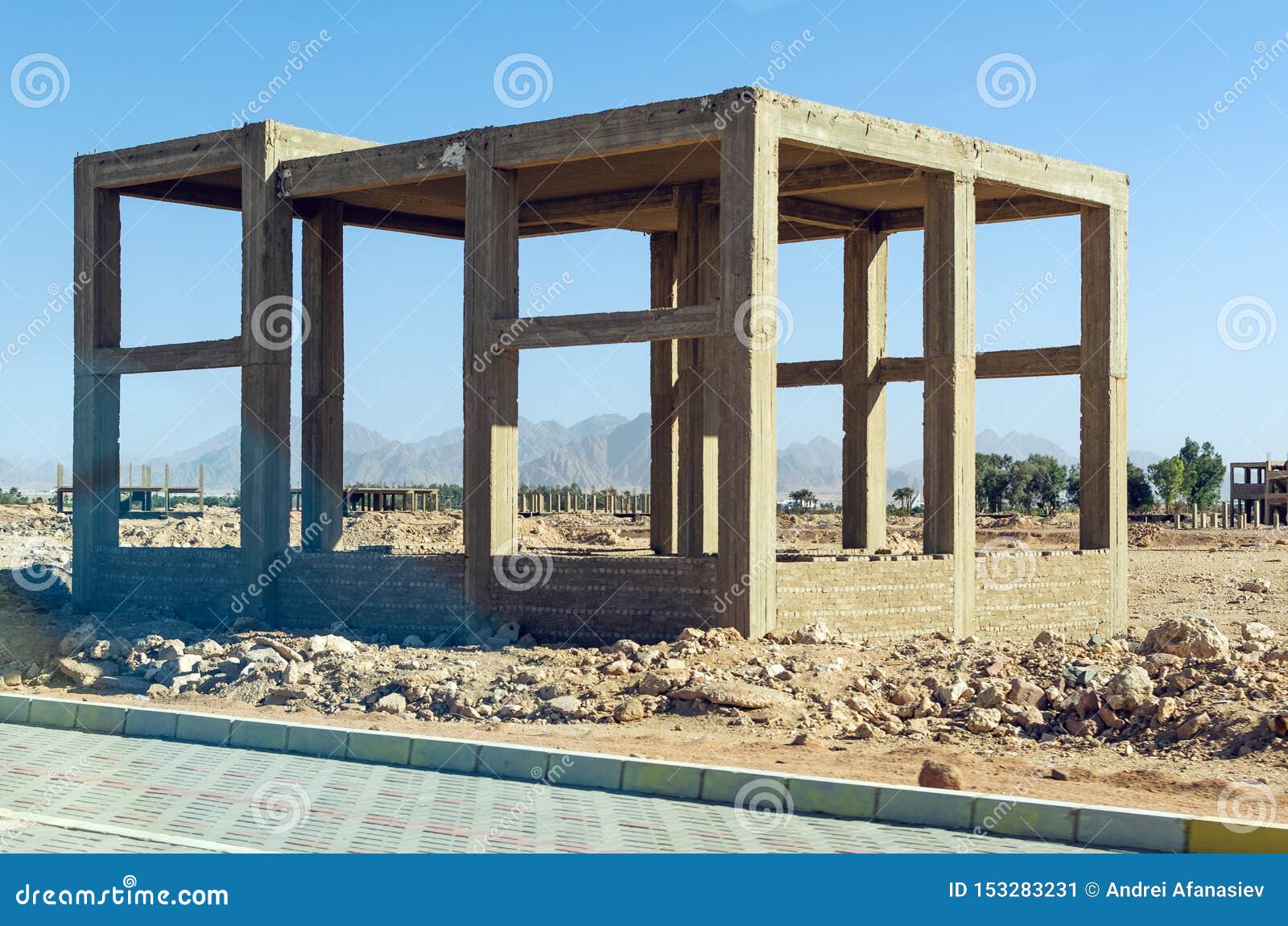 Reinforced Concrete Frame of an Unfinished Building Stock Image - Image ... Reinforced Concrete Frame of an Unfinished Building Stock Image - Image ...