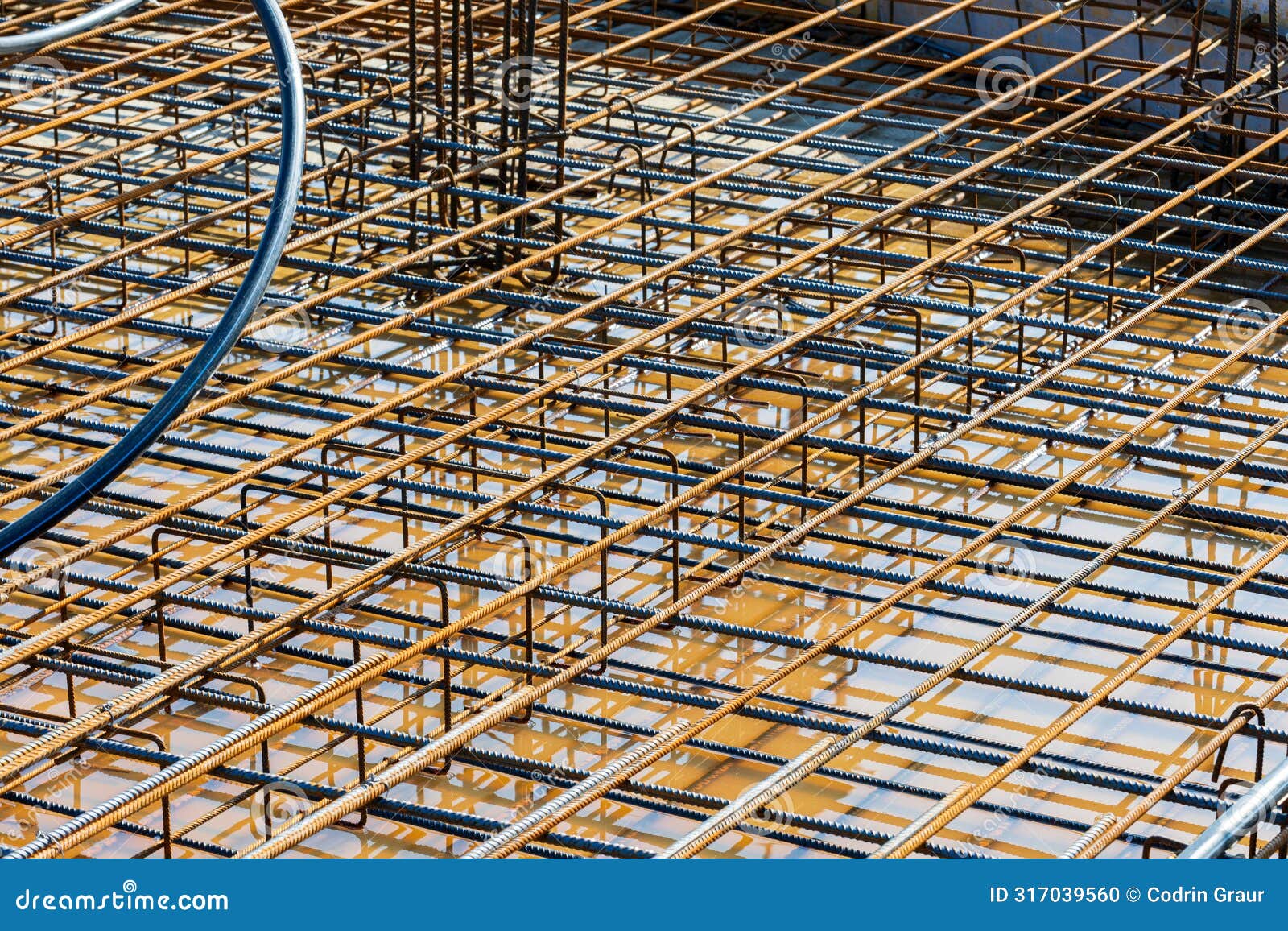 Reinforced Concrete Mix for a Building Foundation Stock Photo - Image ...
