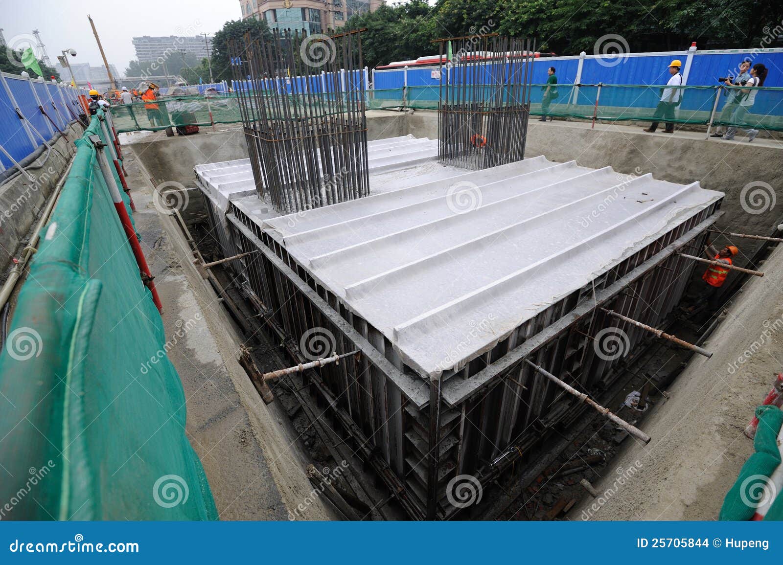 Reinforced Concrete Pile Caps Editorial Stock Image - Image of district ...