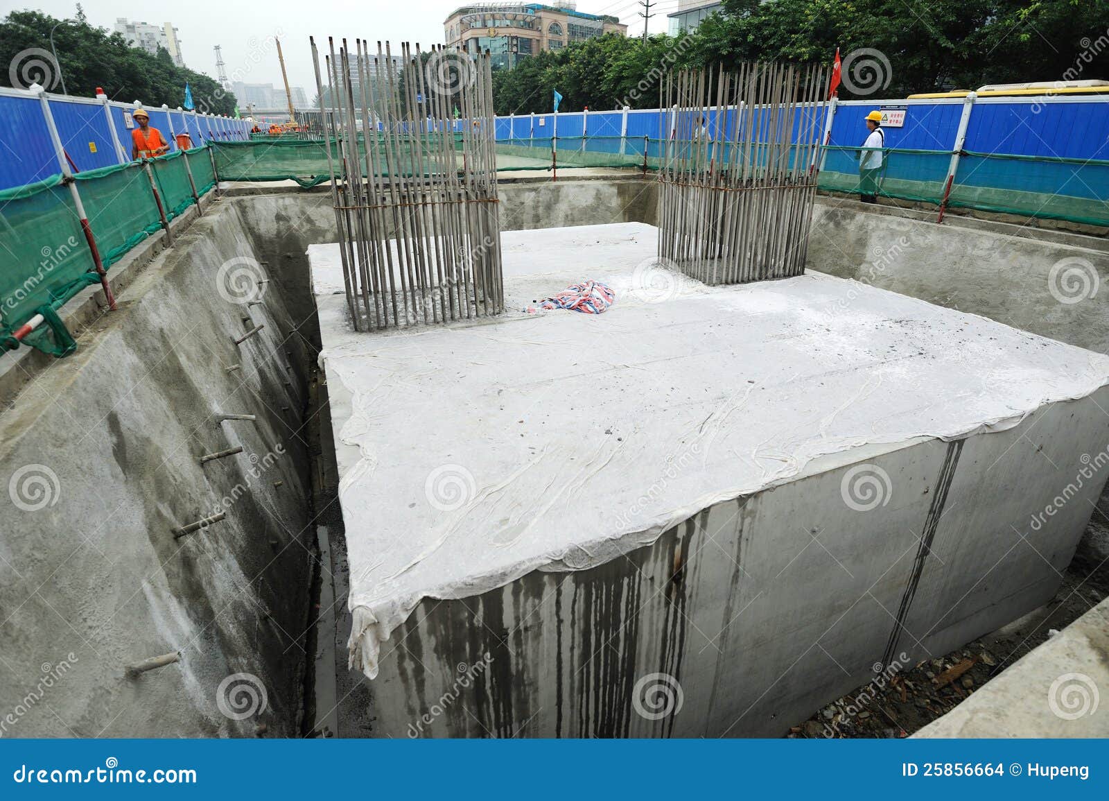 Reinforced Concrete Pile Caps Editorial Stock Image - Image of city ...