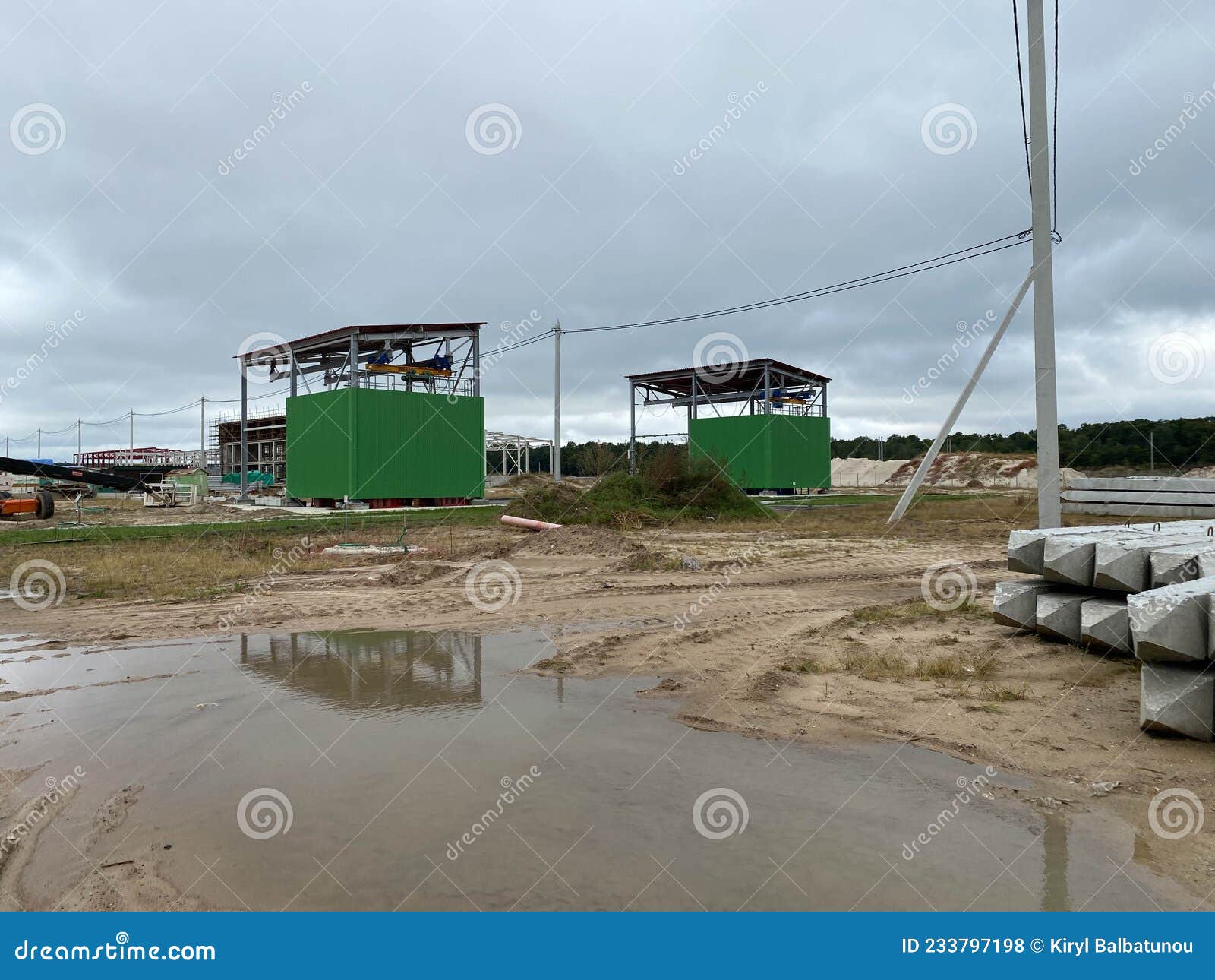 Reinforced Concrete Piles for the Foundation of the Building. Materials ...