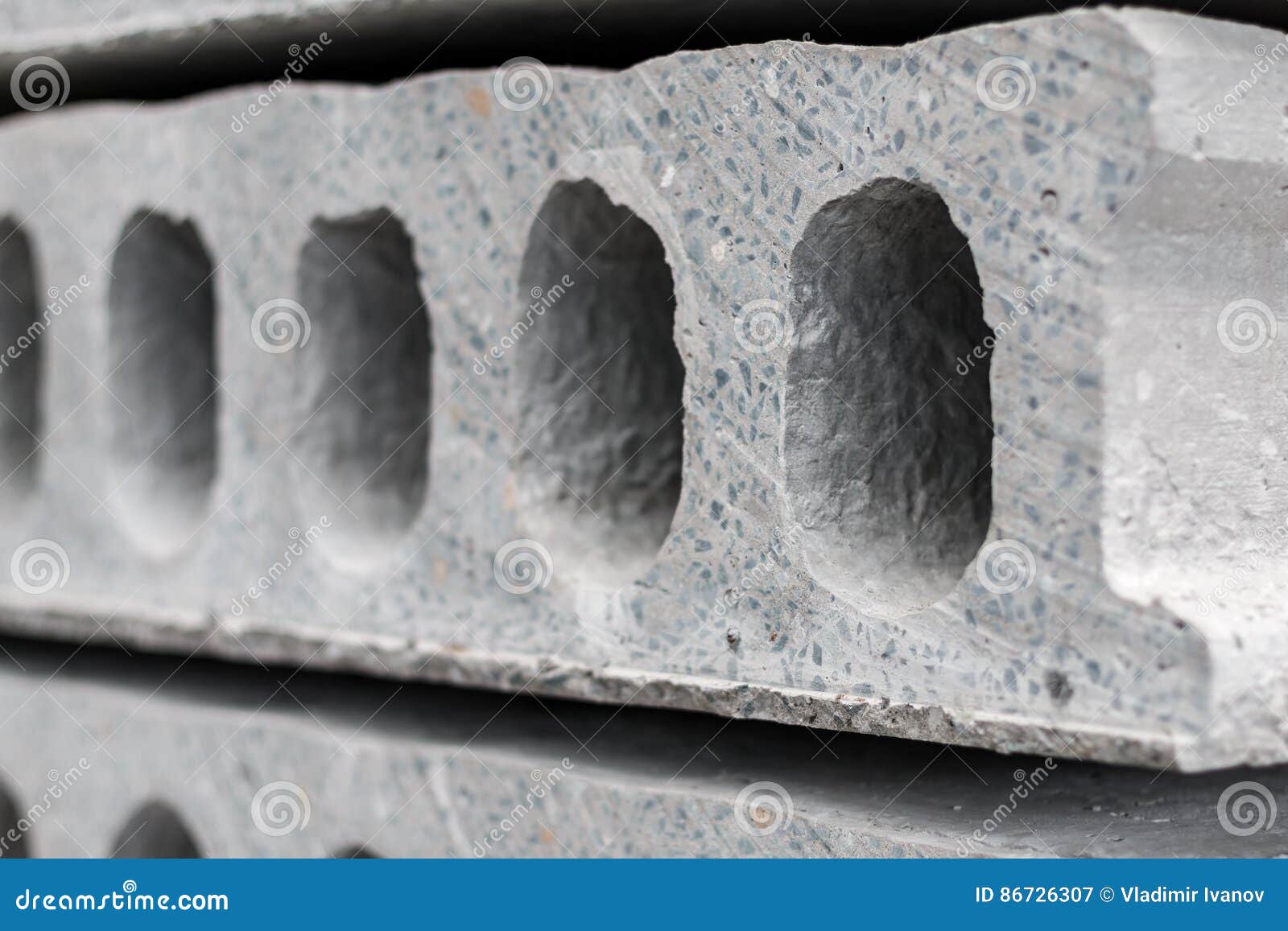 Reinforced Concrete Product with Holes Stock Image - Image of product ...
