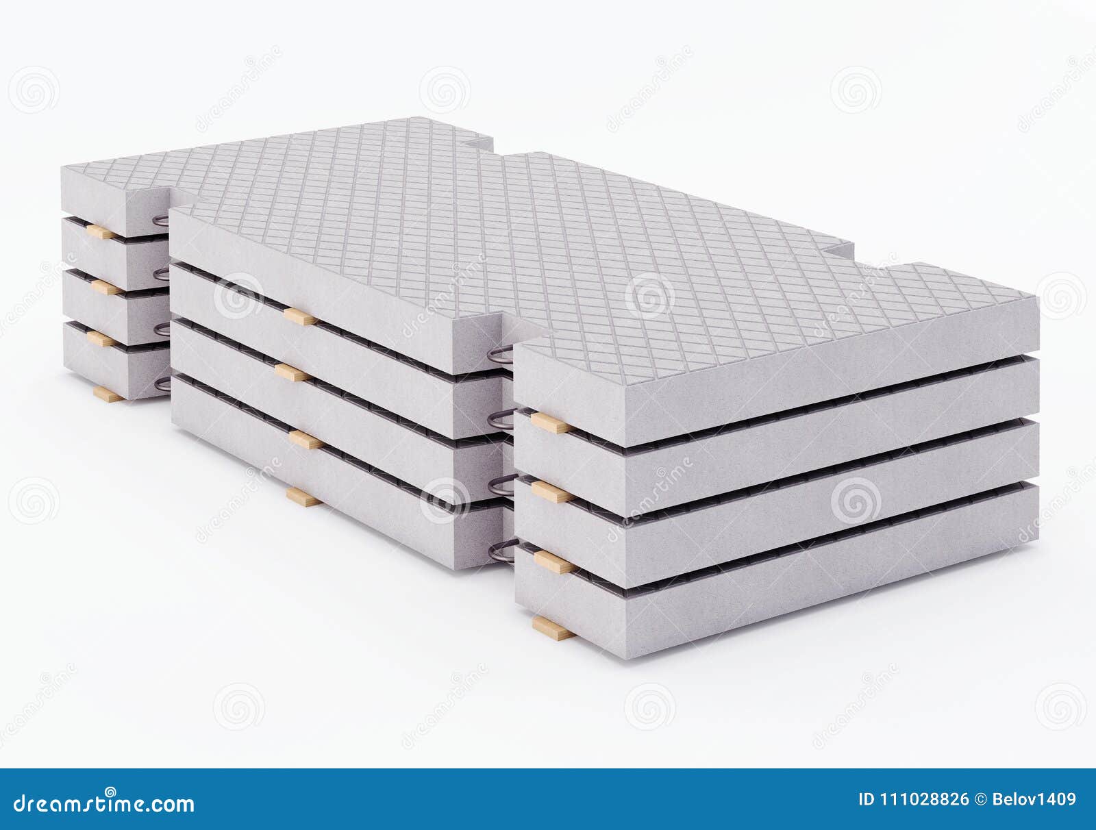 Stack Of Precast Reinforced Concrete Slabs Icon Cartoon Vector ...