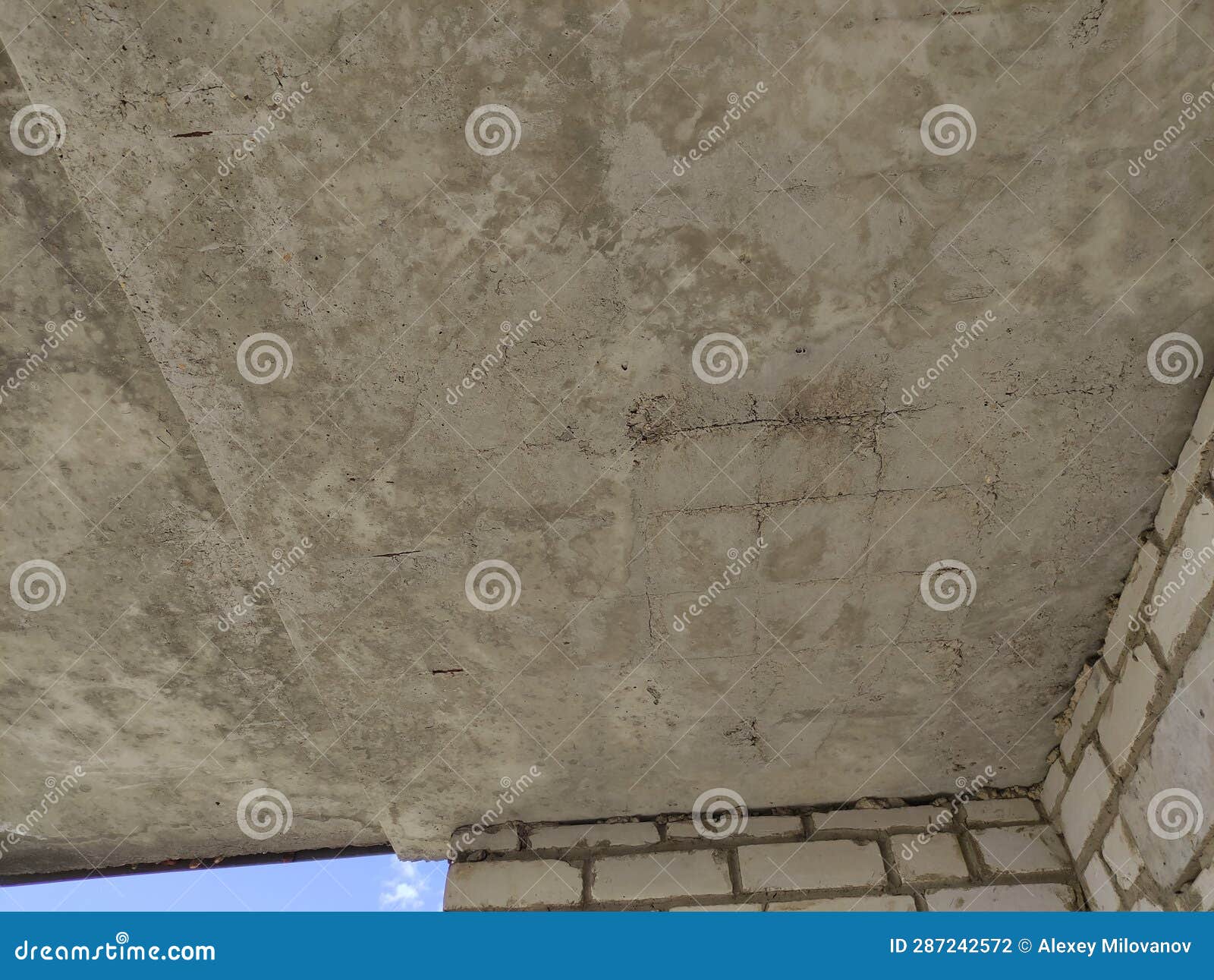 Reinforced Concrete Slab of the Balcony in the House Stock Photo ...