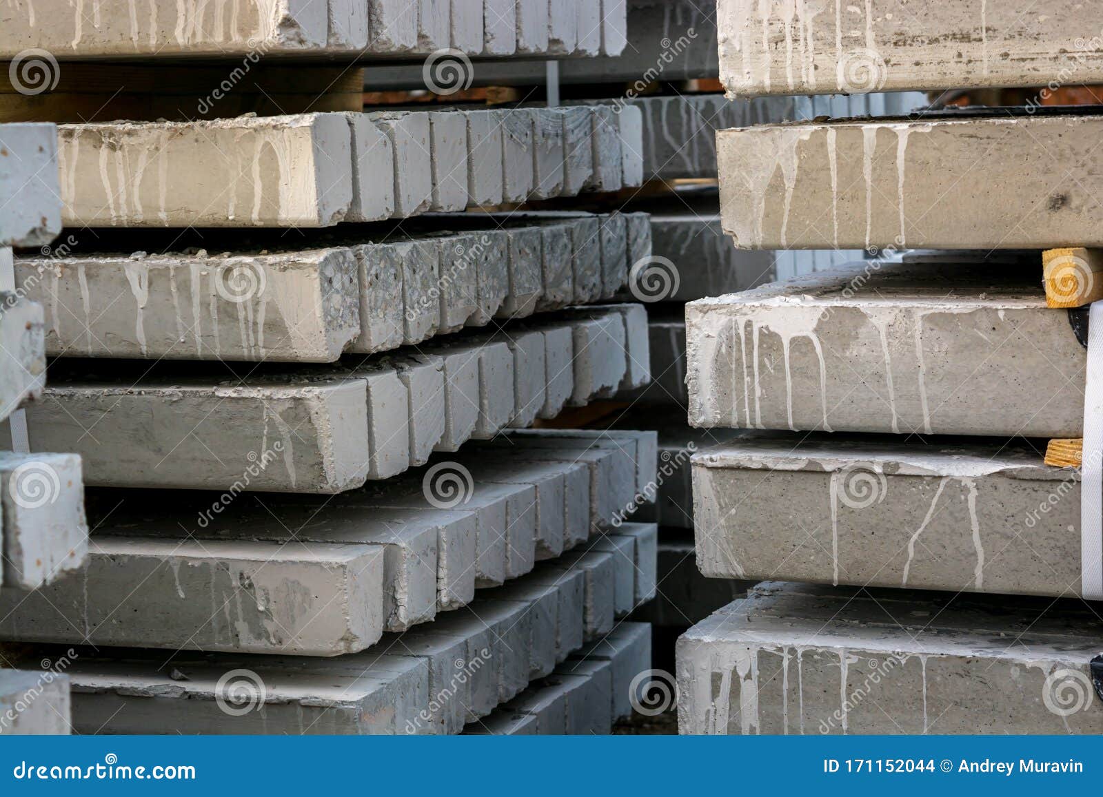Reinforced concrete stakes stock photo. Image of steel - 171152044