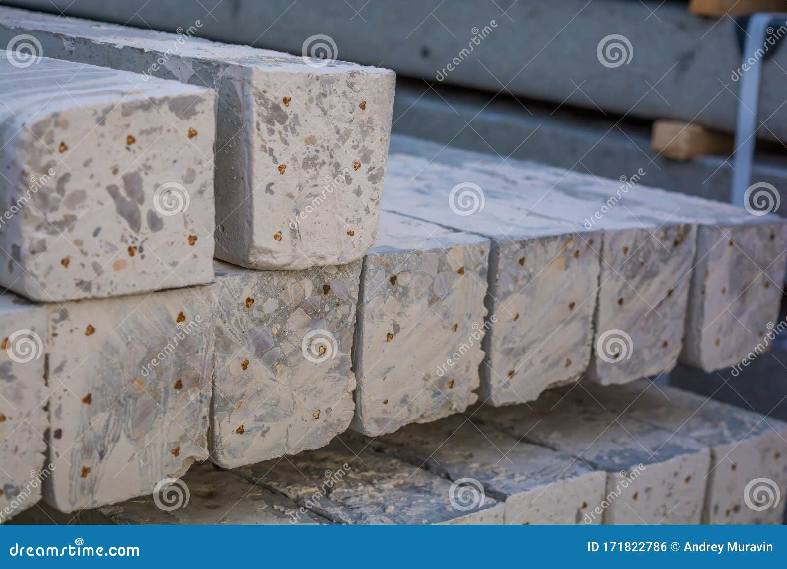 Reinforced concrete stakes stock photo. Image of outdoors - 171822786